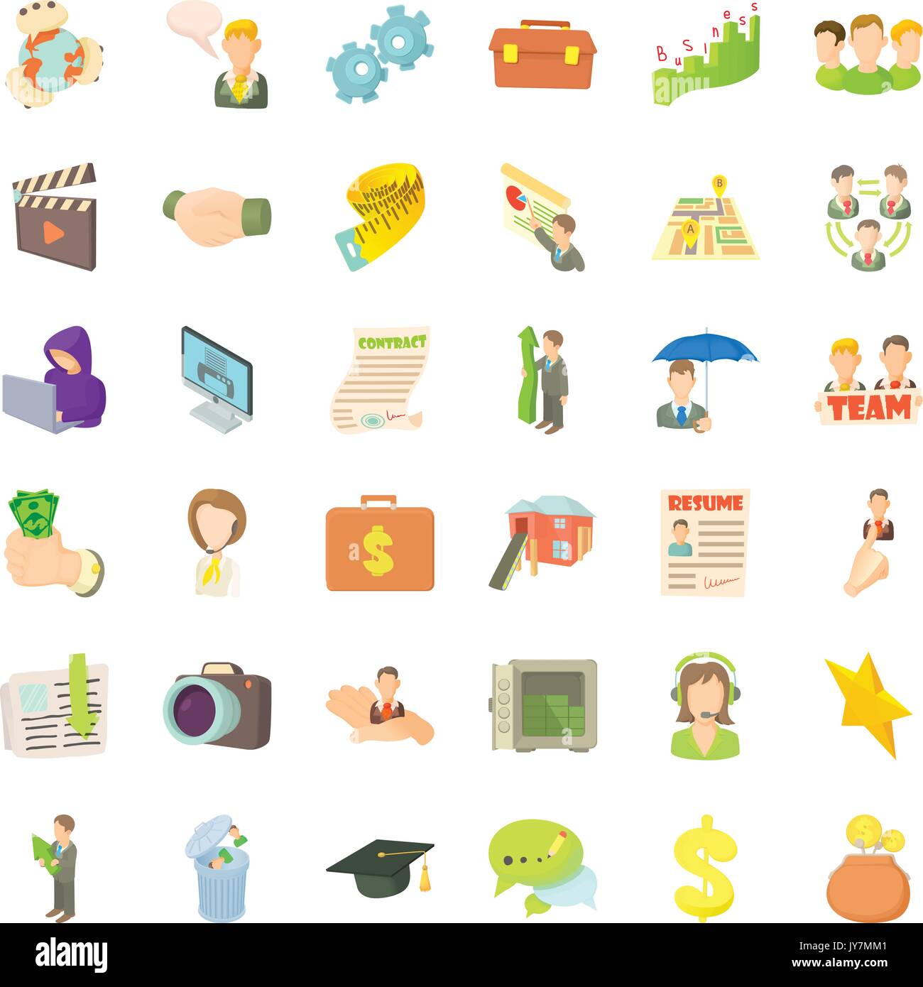 Business career icons set, cartoon style Stock Vector Image & Art - Alamy