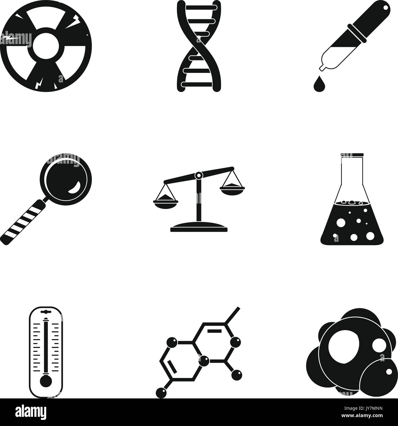 Chemical laboratory icon set, simple style Stock Vector Image & Art - Alamy