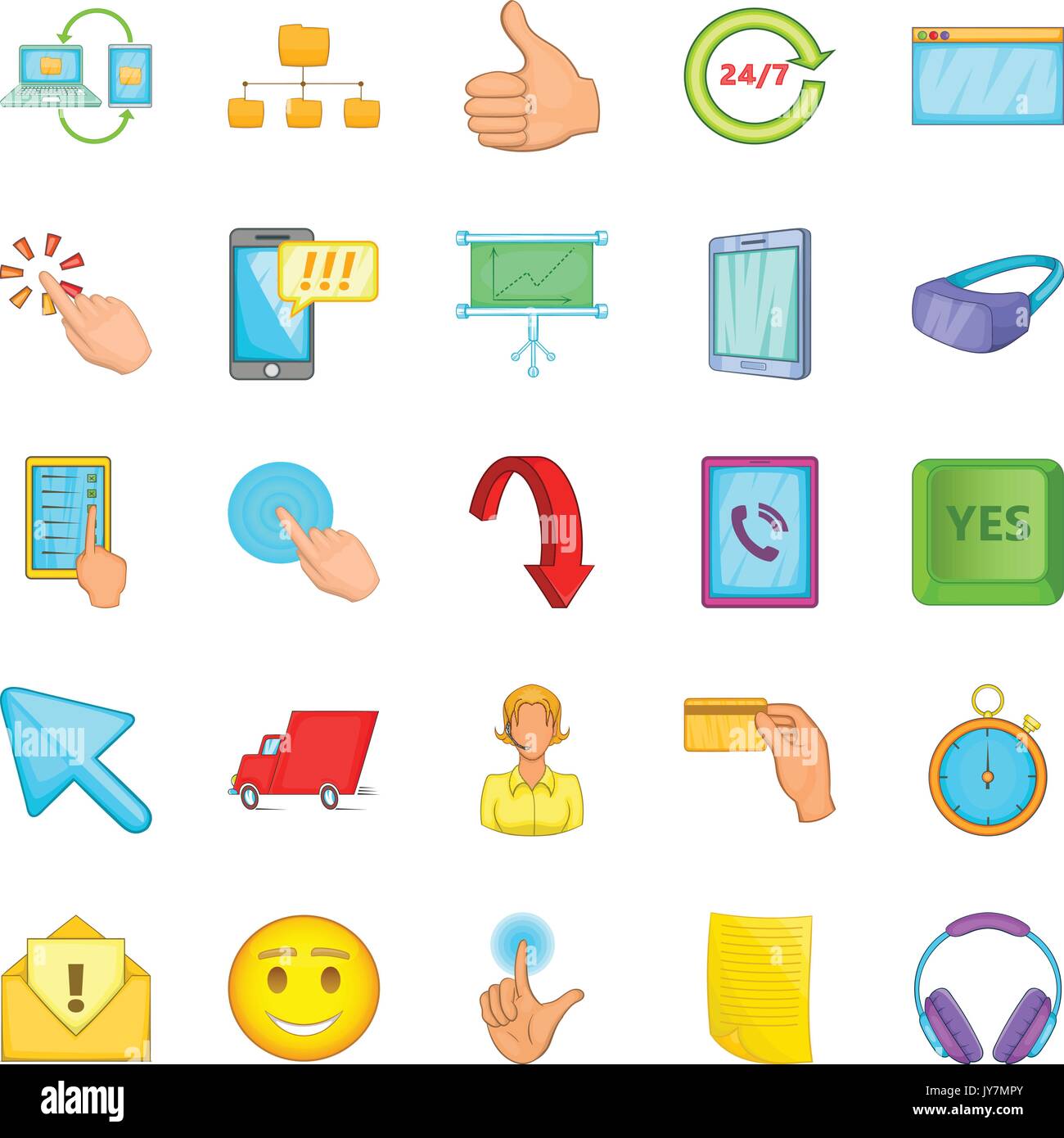 Cartoon illustration people connecting networking hi-res stock ...