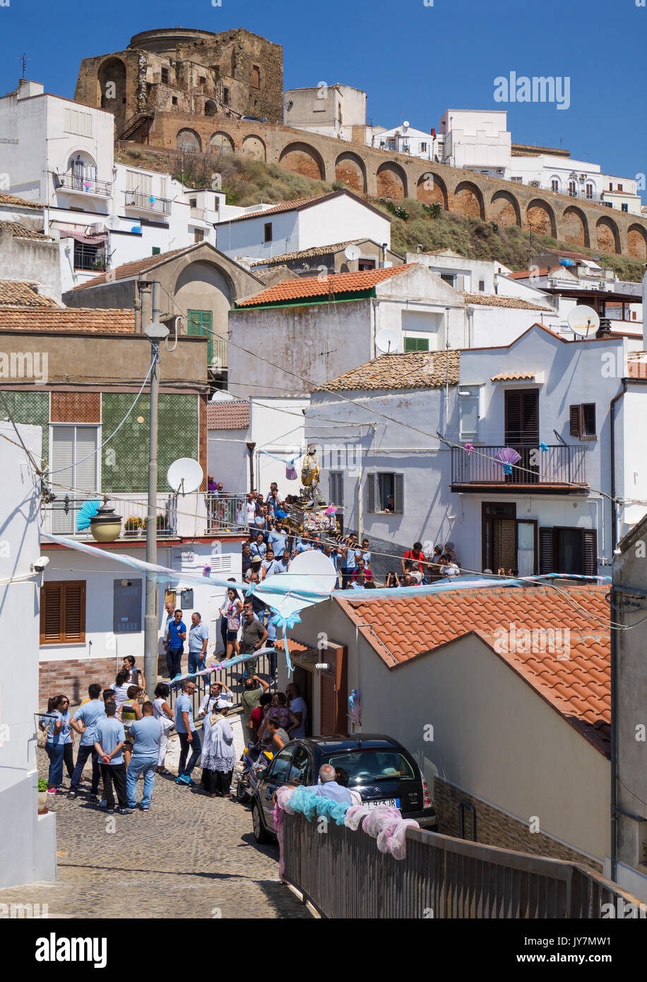 Pisticci (Matera, Italy) - A white town on badlands hills, province of ...