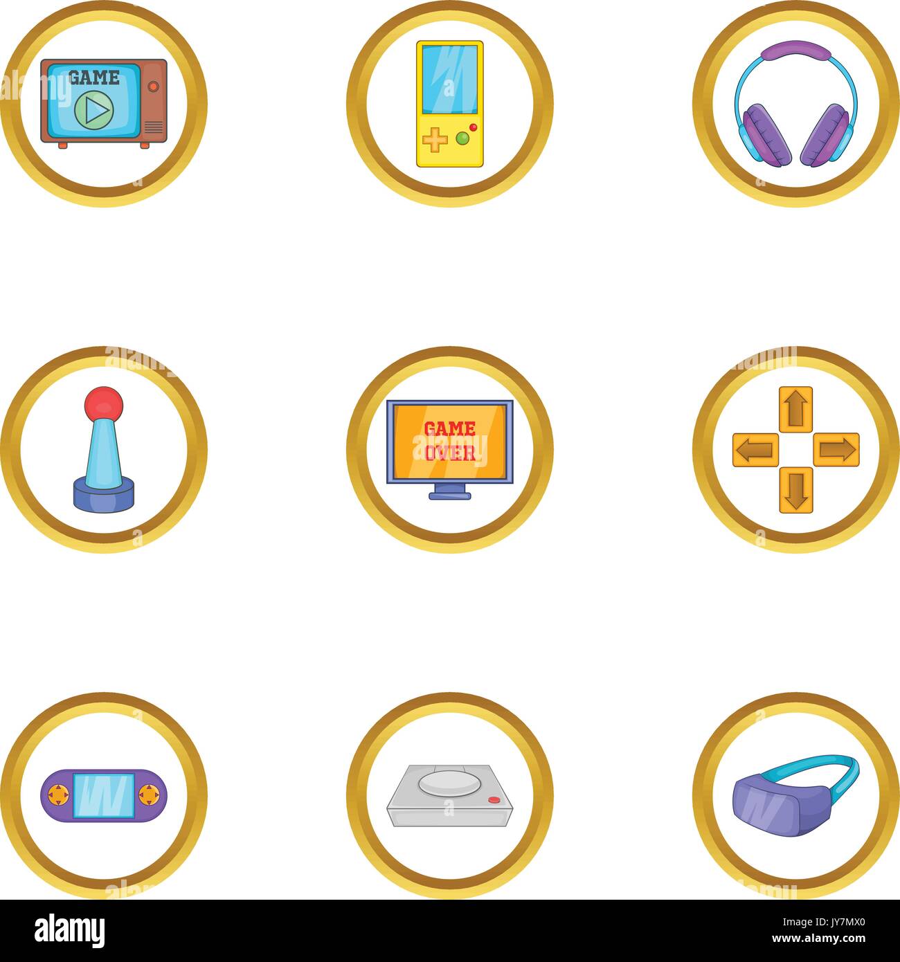 Game icon set, cartoon style Stock Vector Image & Art - Alamy