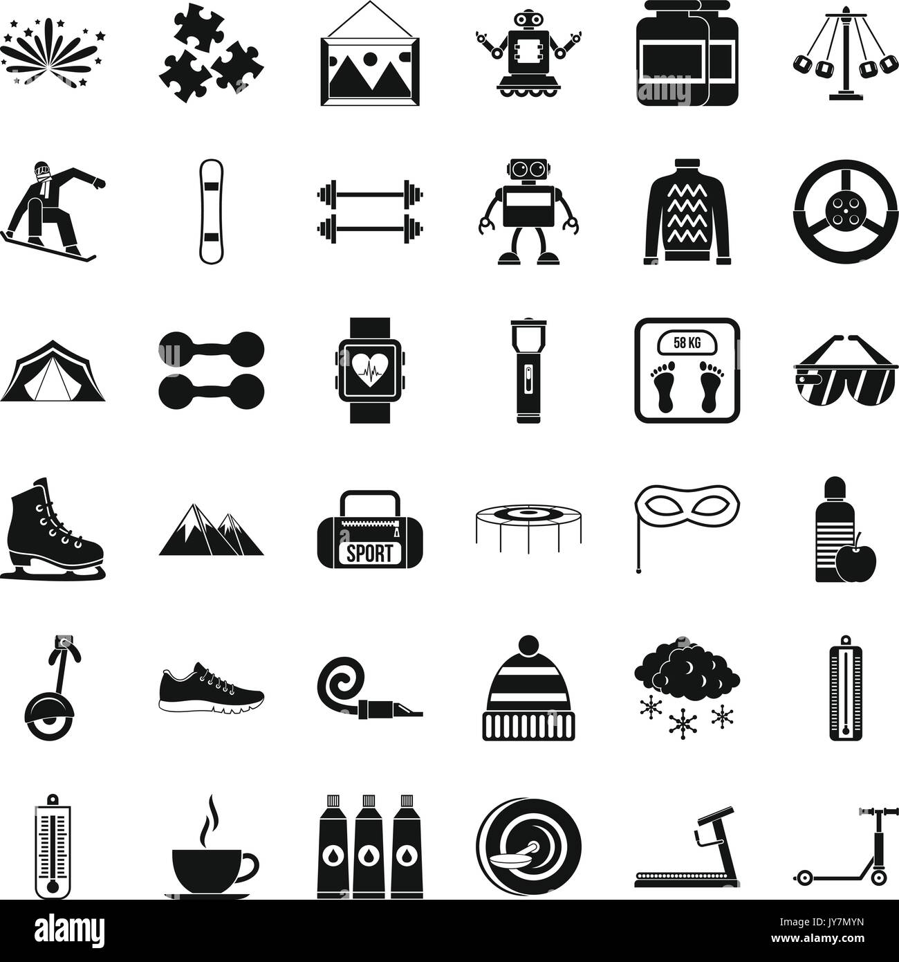 Children playing icons set, simple style Stock Vector Image & Art - Alamy