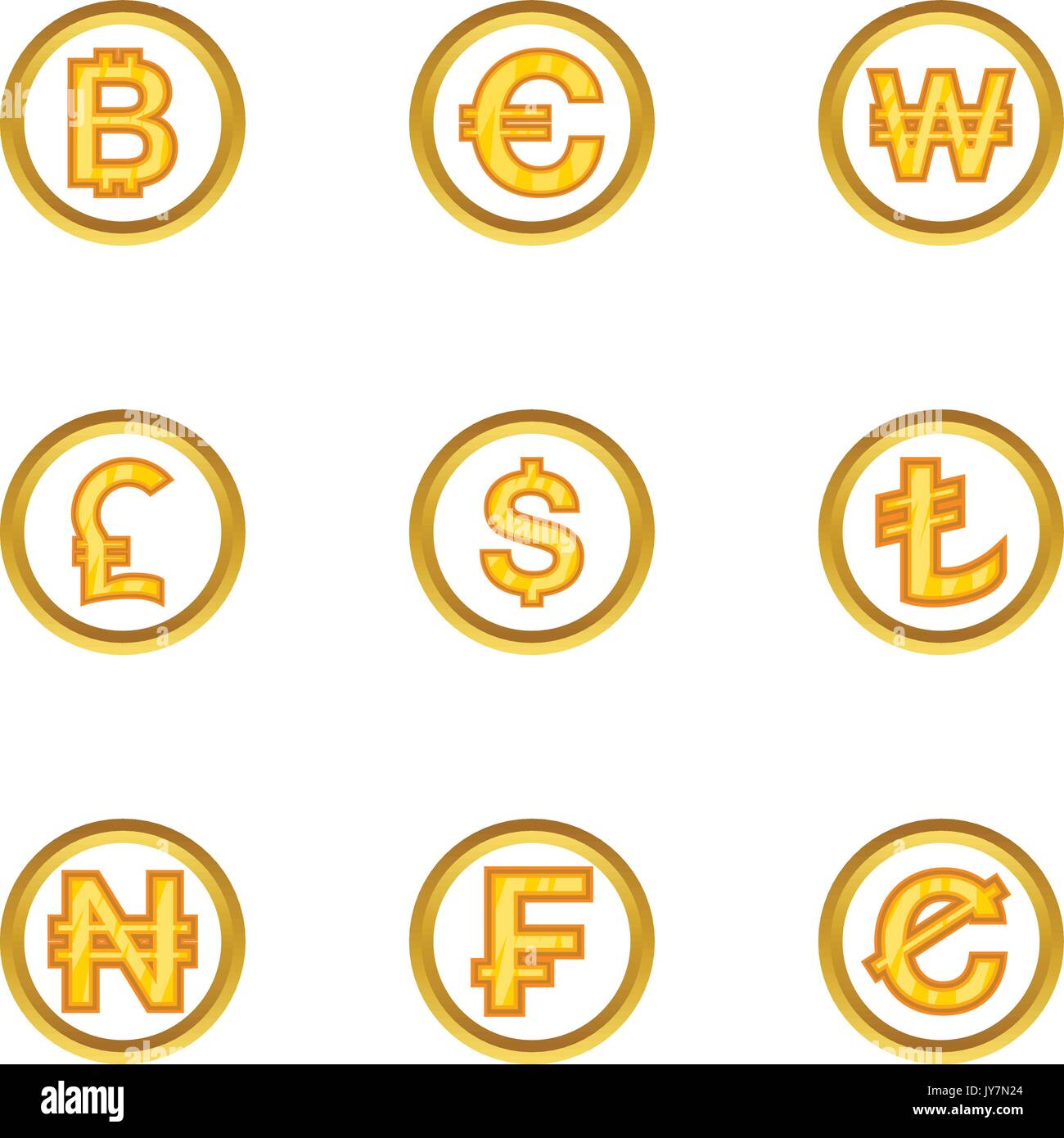 Money icon set, cartoon style Stock Vector Image & Art - Alamy