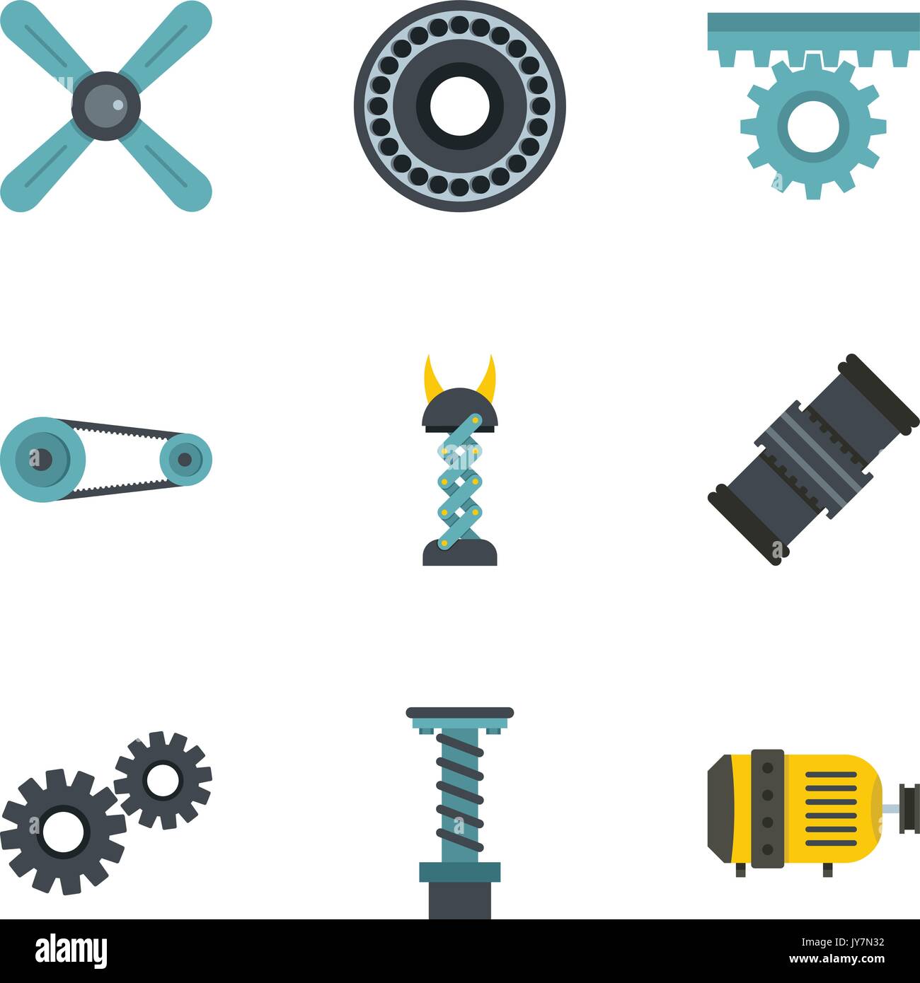 Auto parts icon set, flat style Stock Vector Image & Art - Alamy