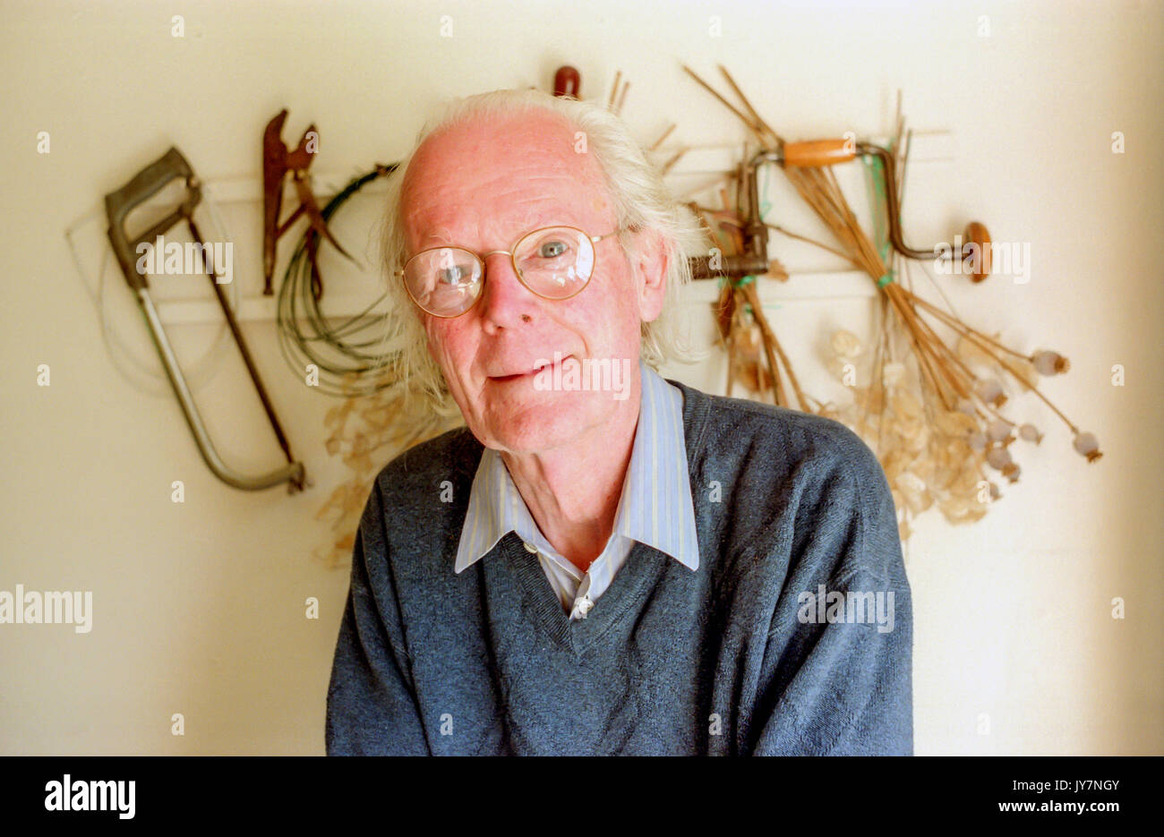 Professor John Maynard-Smith, from the University of Sussex, at home in ...