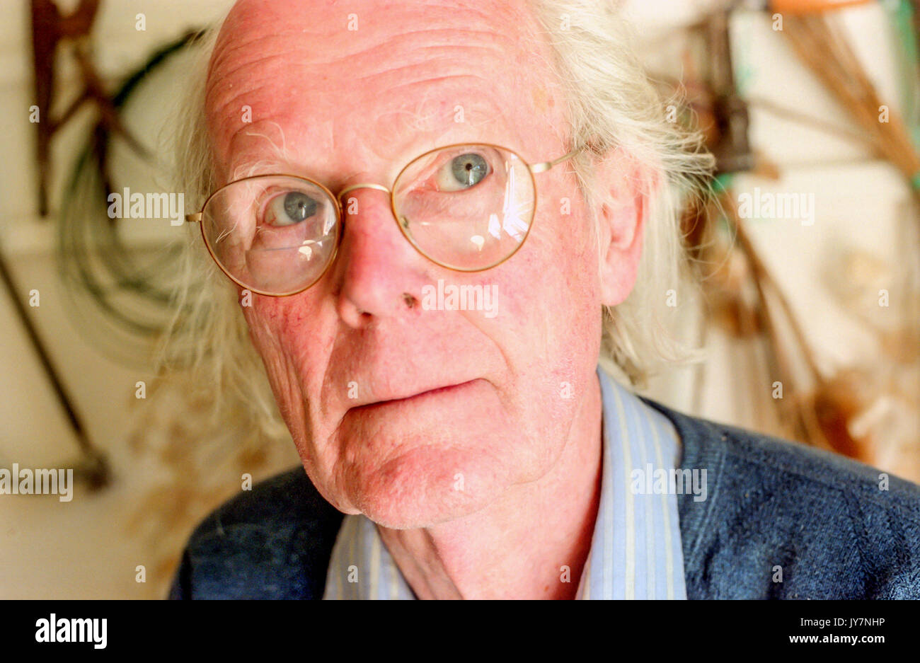 Professor John Maynard-Smith, from the University of Sussex, at home in ...