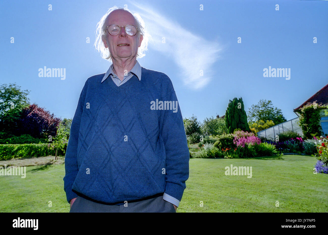 Professor John Maynard-Smith, from the University of Sussex, at home in ...