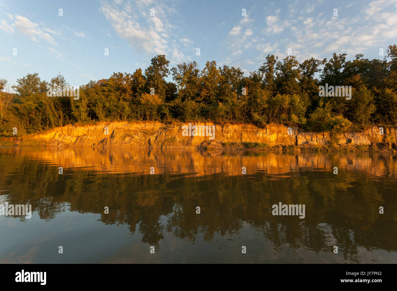 High steep banks of the Drava River Stock Photo - Alamy