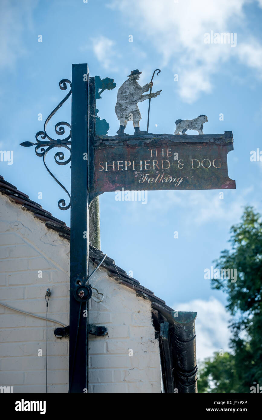 The Shepherd and Dog pub in Fulking, East Sussex Stock Photo - Alamy