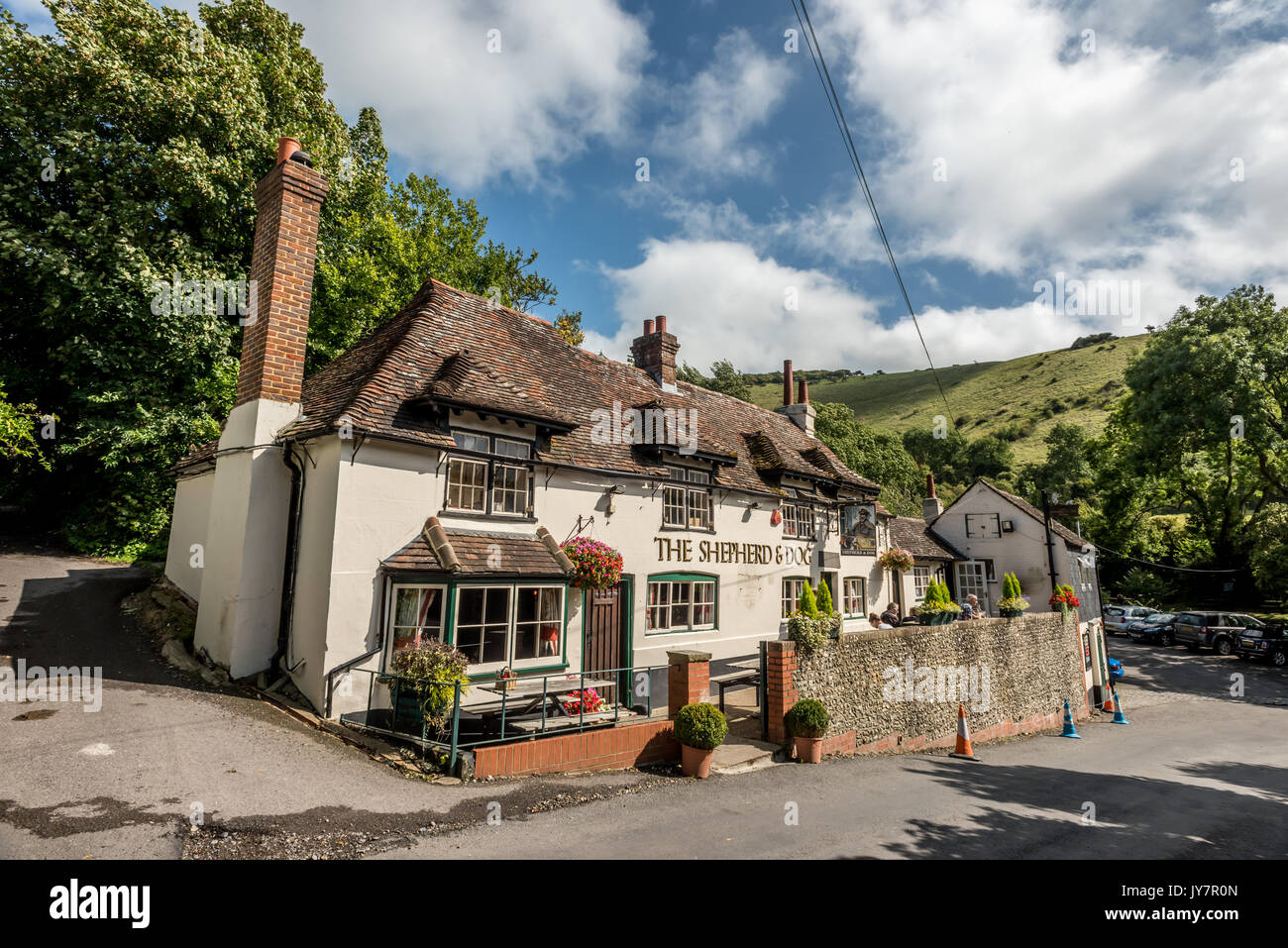 The Shepherd and Dog pub in Fulking, East Sussex Stock Photo - Alamy