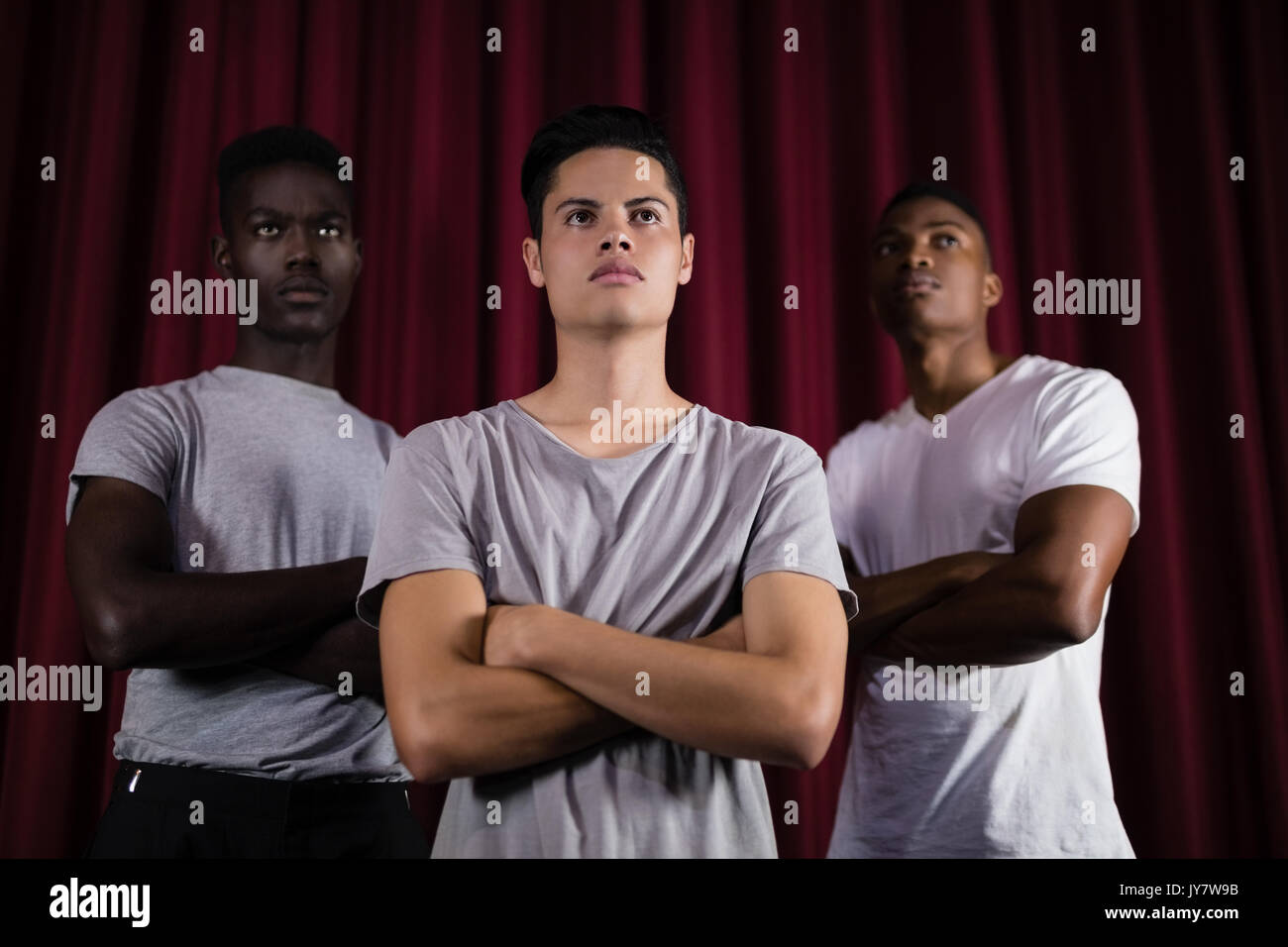 Portrait of actors standing on the stage Stock Photo - Alamy