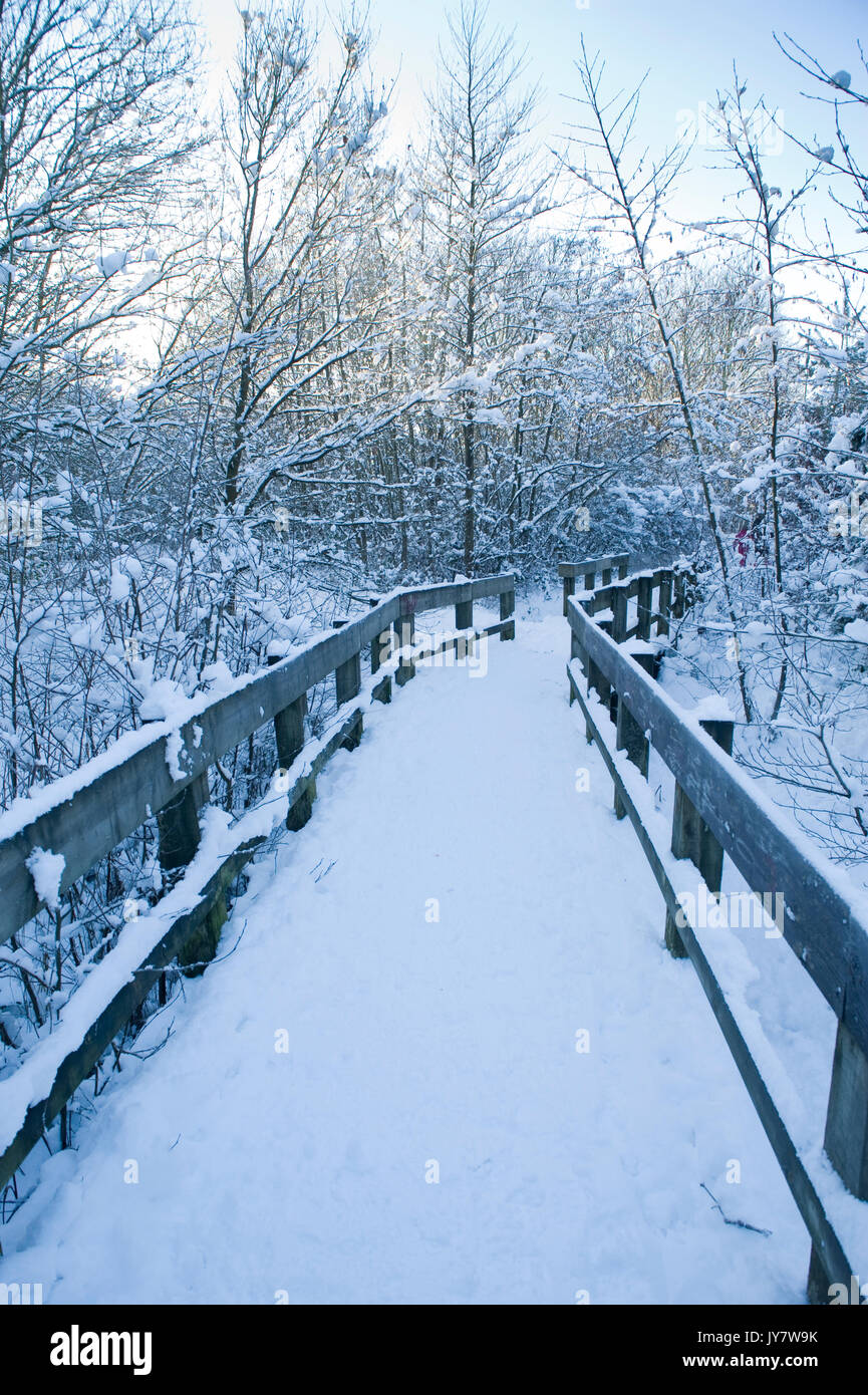 Snowy landscape of Boothstown Stock Photo - Alamy