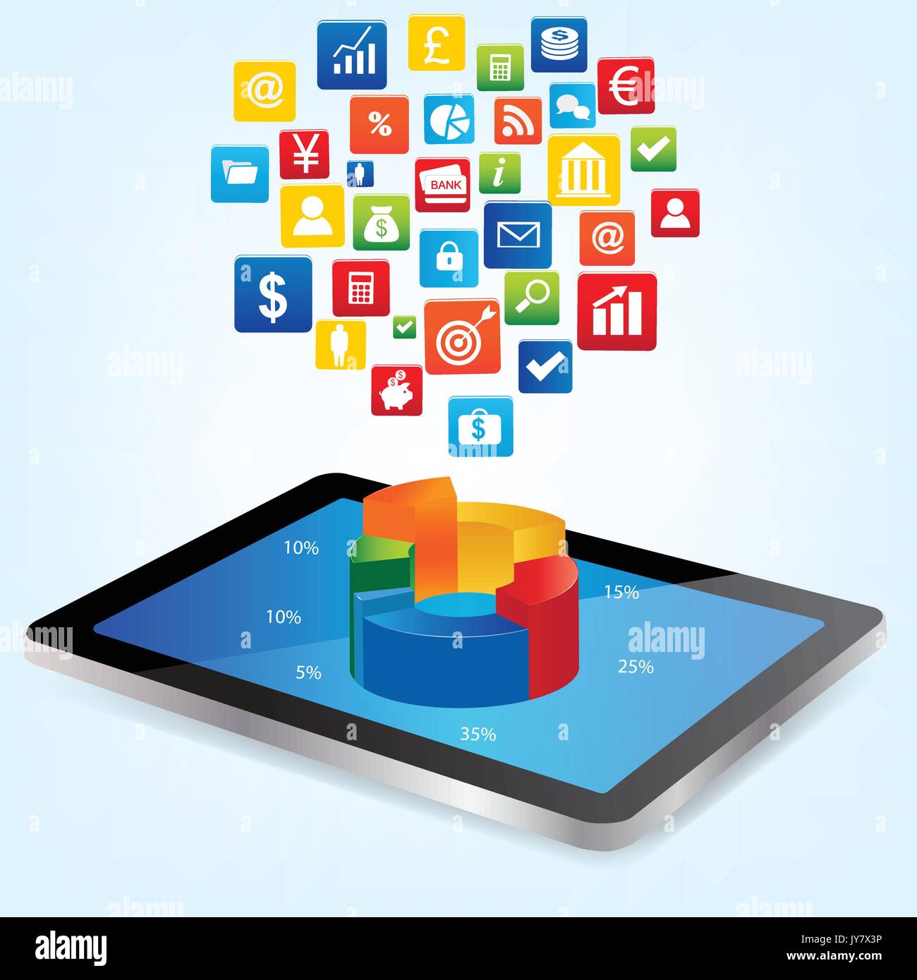 Data bar graph computer screen Stock Vector Images - Alamy