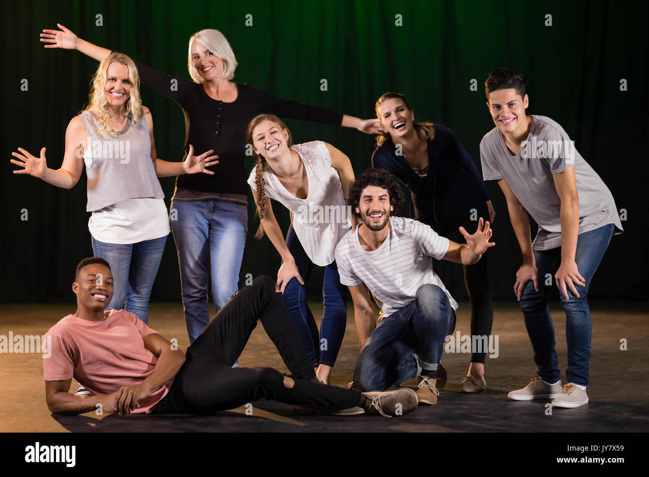 Actors practicing play on stage in theatre Stock Photo - Alamy