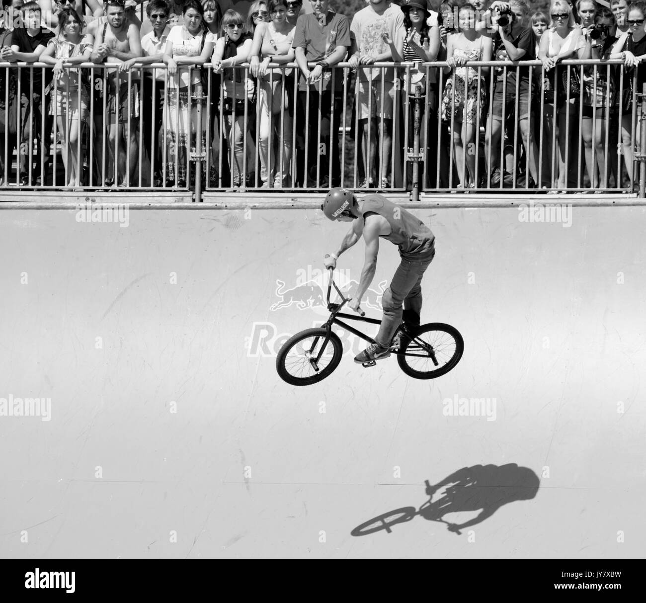 MOSCOW, RUSSIA - JULY 8: Maxim Novoselov, Russia, in BMX competitions ...