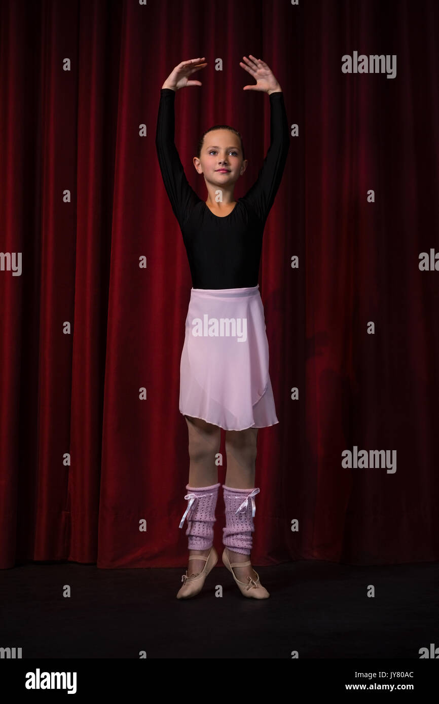 Ballerina practicing ballet dance in the stage Stock Photo - Alamy