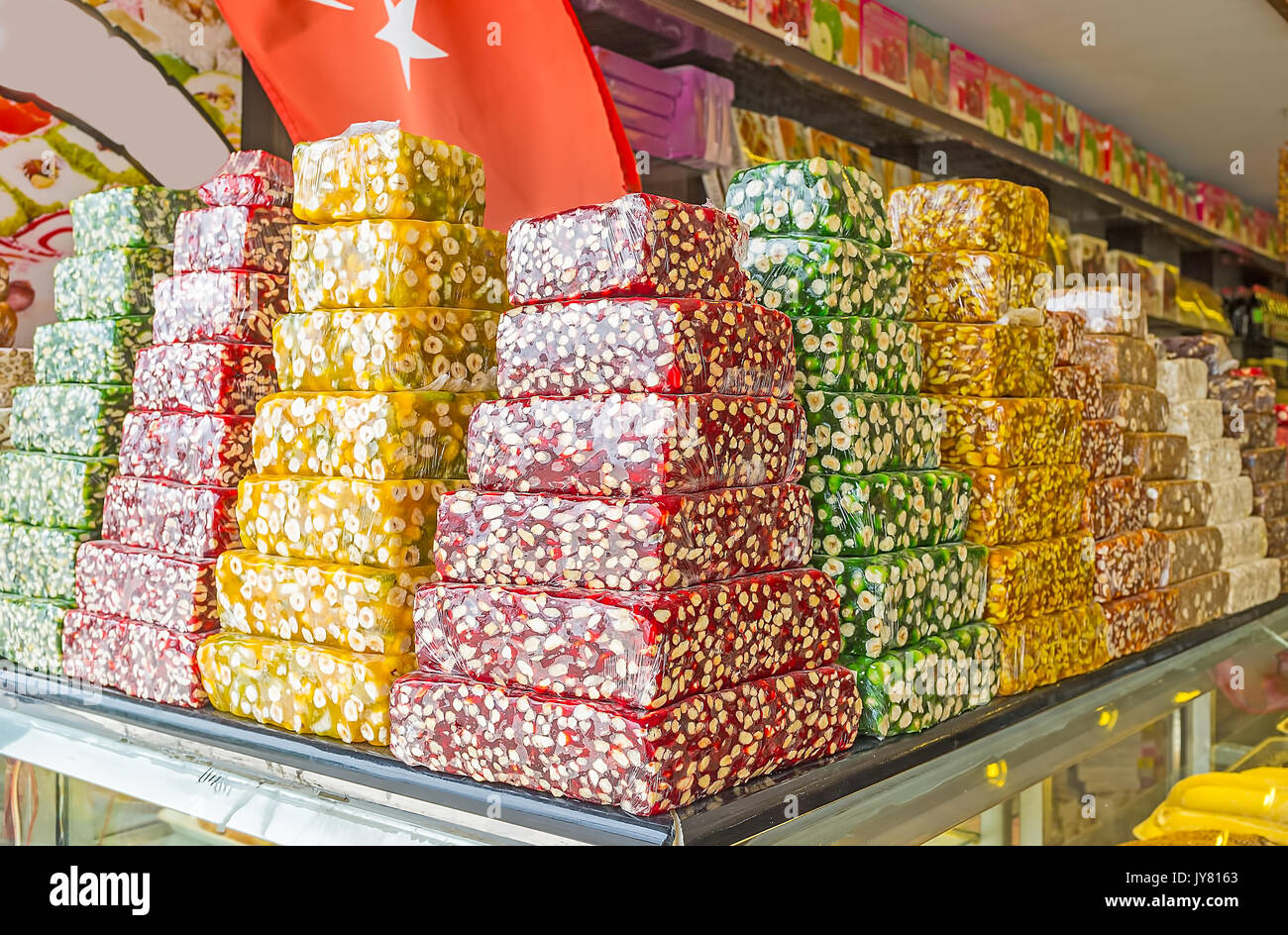Turkish nougat hi-res stock photography and images - Alamy