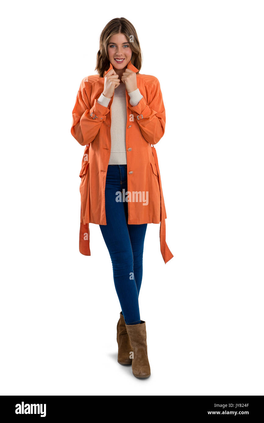 Happy caucasian millennial woman Cut Out Stock Images & Pictures - Alamy