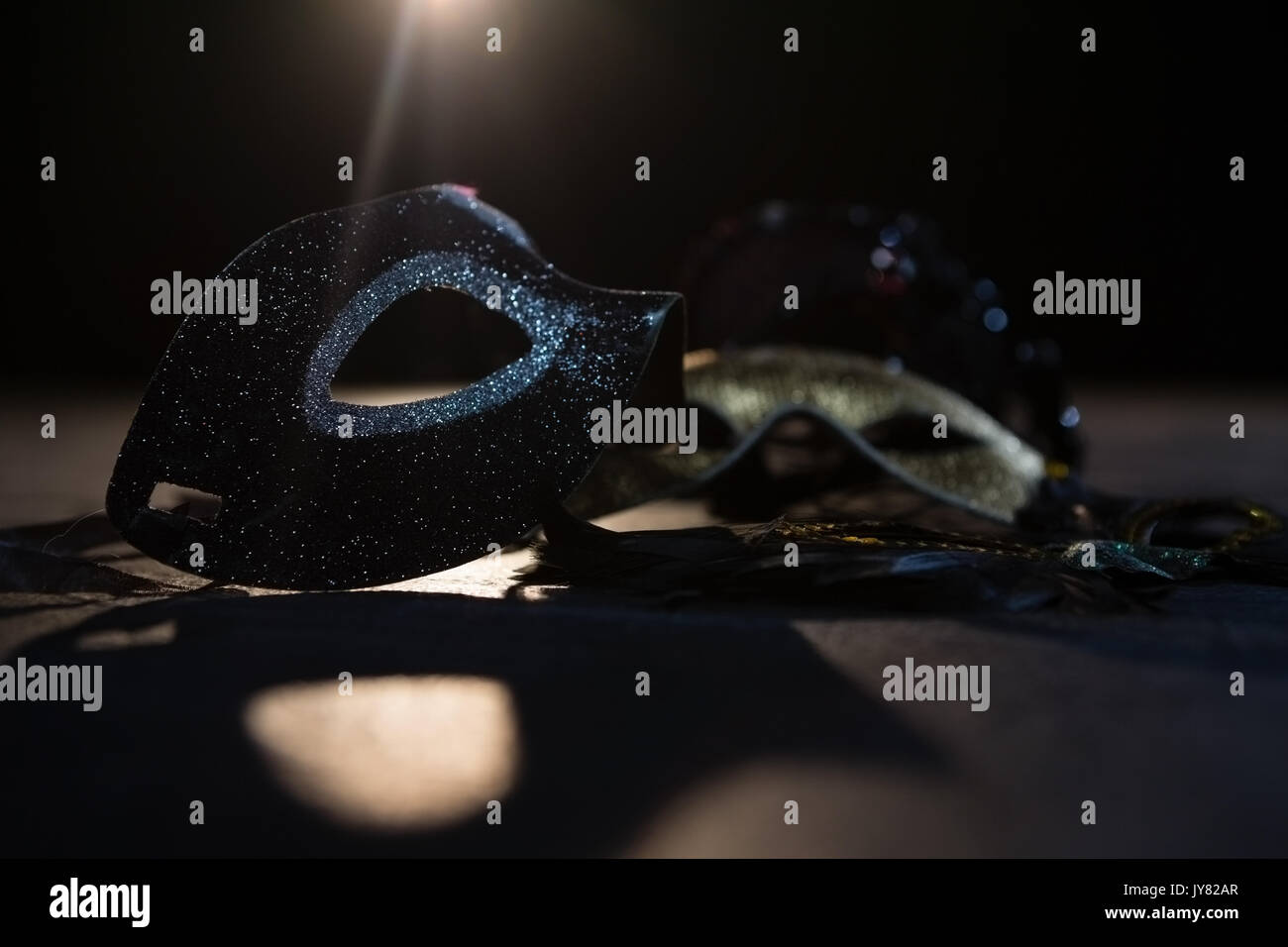 Close-up of masquerade masks on stage Stock Photo - Alamy