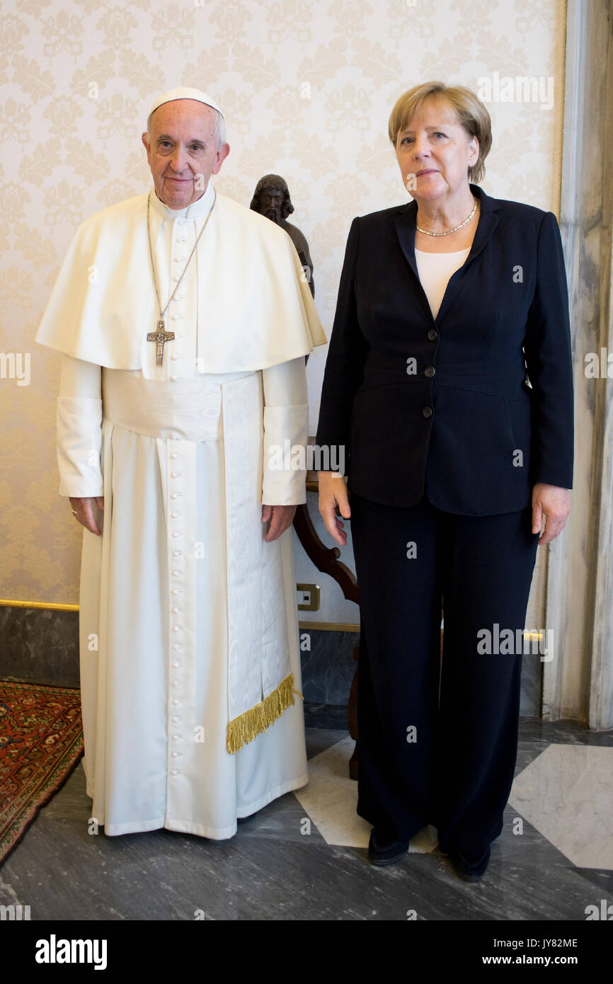 Angela Merkels visits Pope Francis at the Vatican Featuring: Angela ...