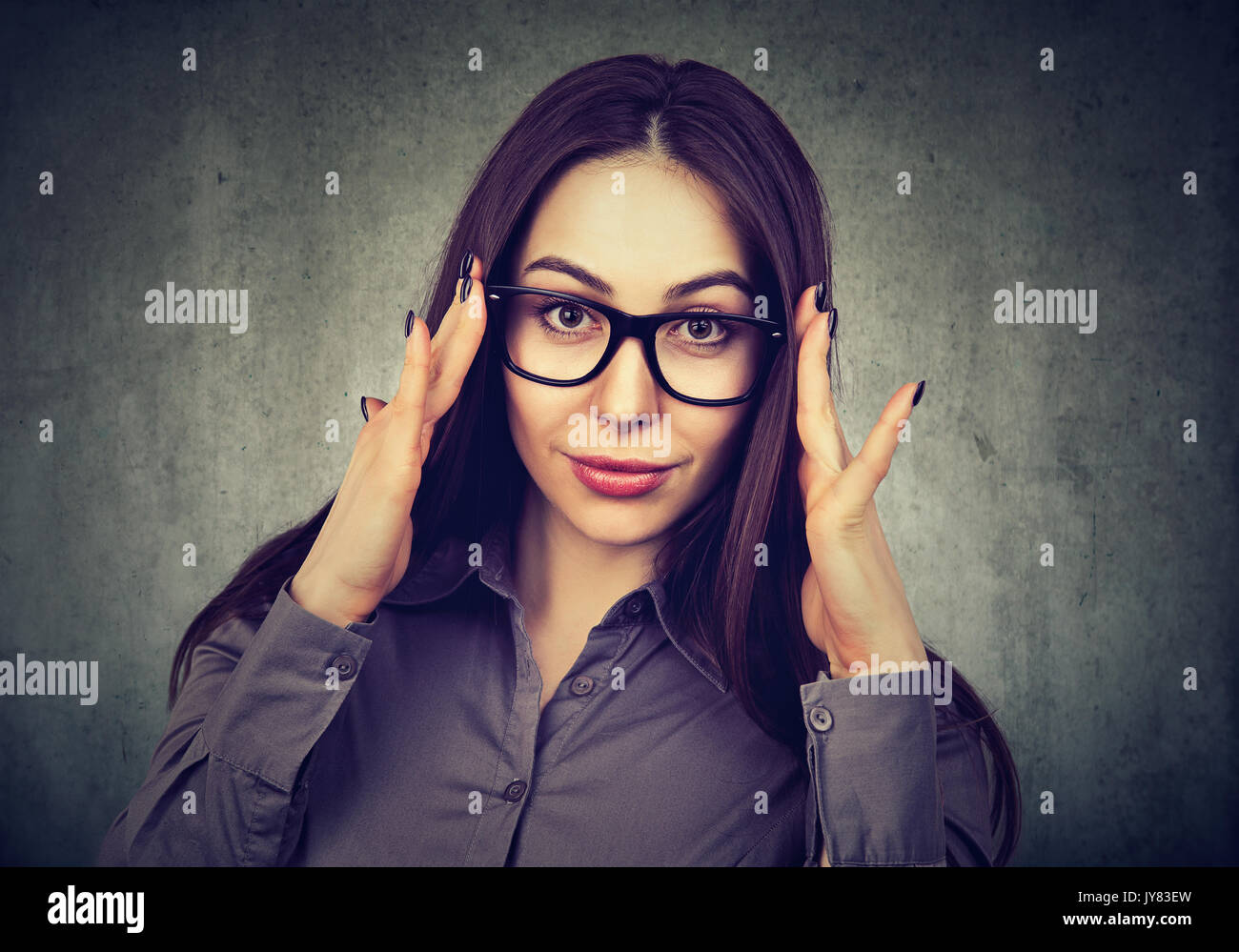 Hispanic business woman glasses office hi-res stock photography and ...