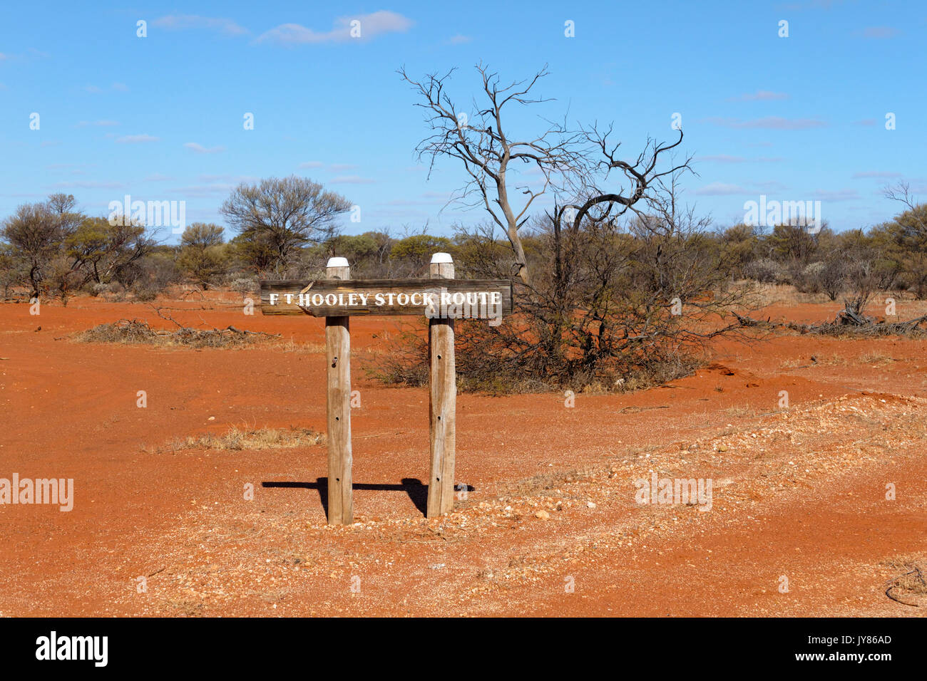Historical ET Hooley stock route sign, Murchison, Western Australia ...