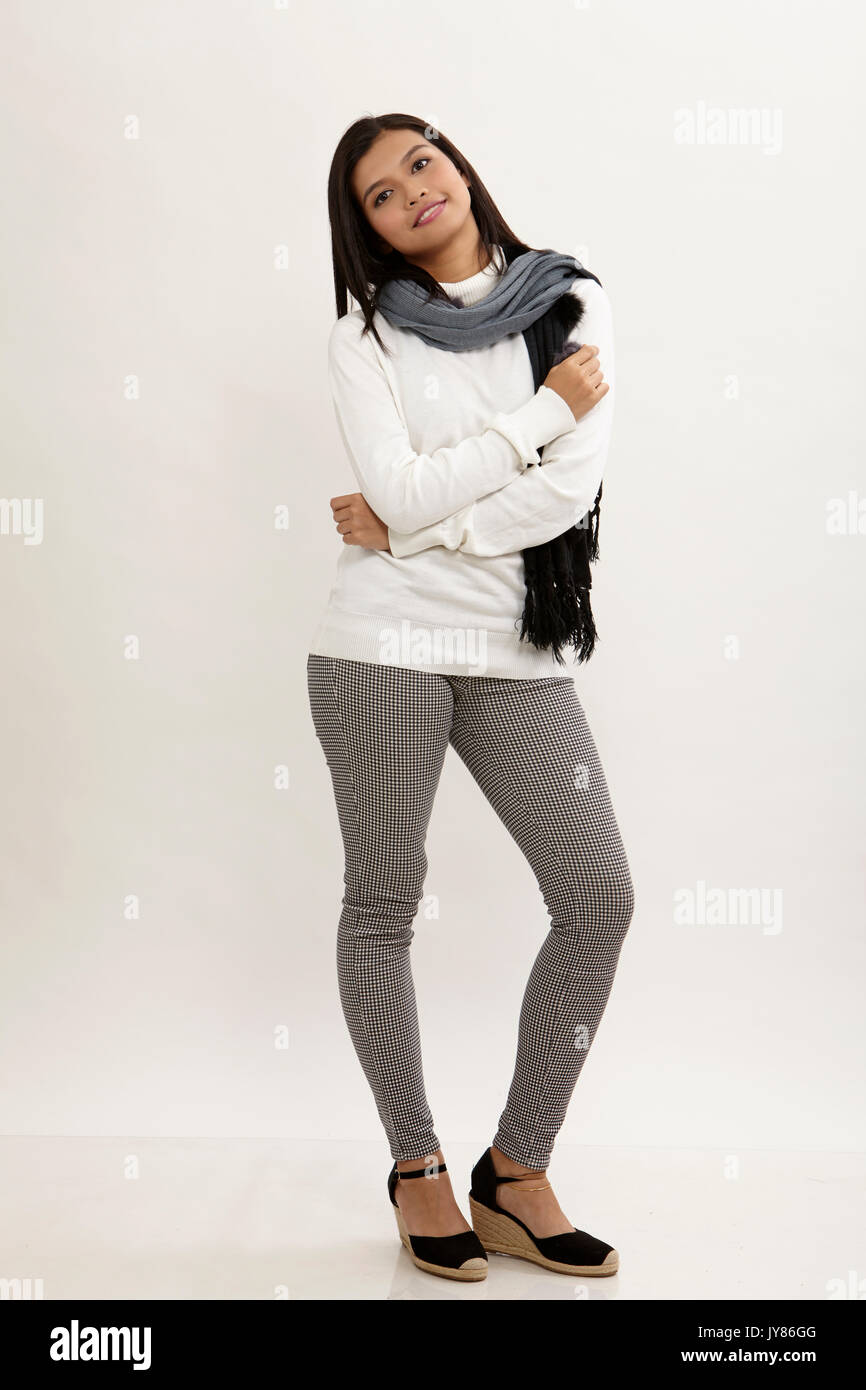 portrait of asian woman on the white background Stock Photo - Alamy