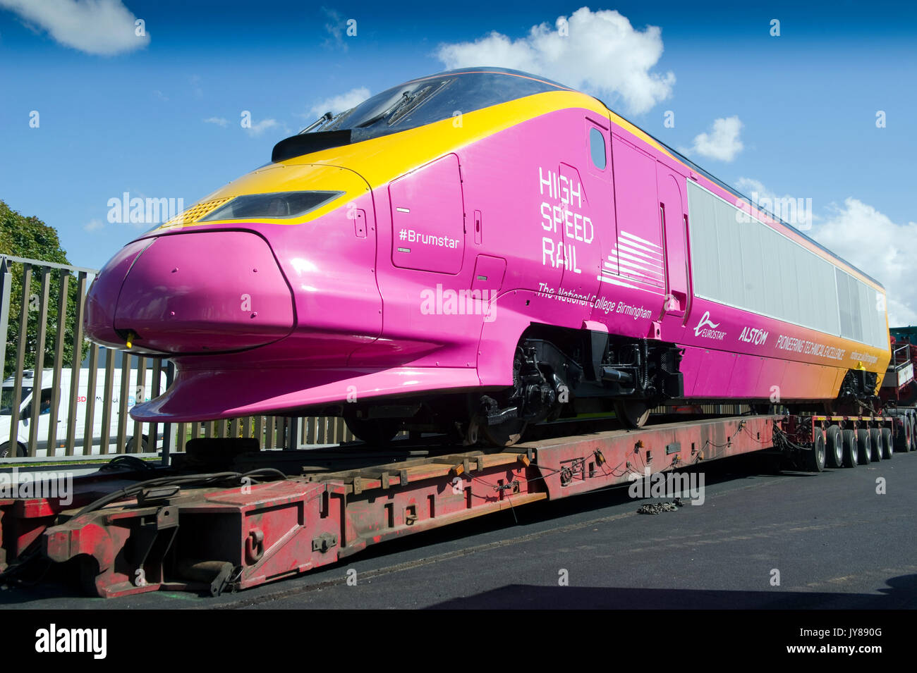 Ex Eurostar High Speed Train vehicle arrives at National College for ...