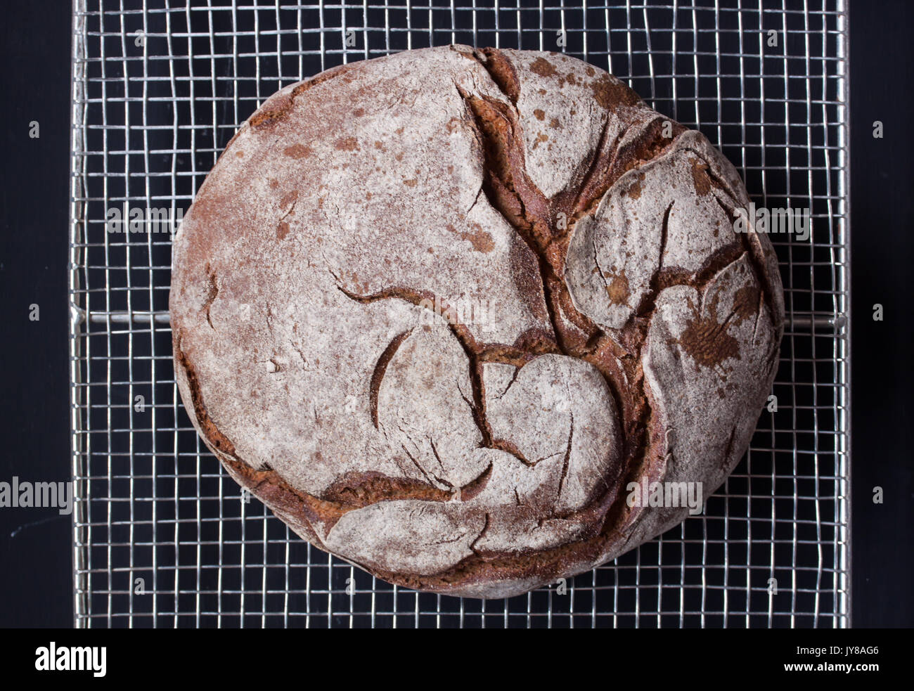 artisan bread, whole wheat round bread Stock Photo - Alamy