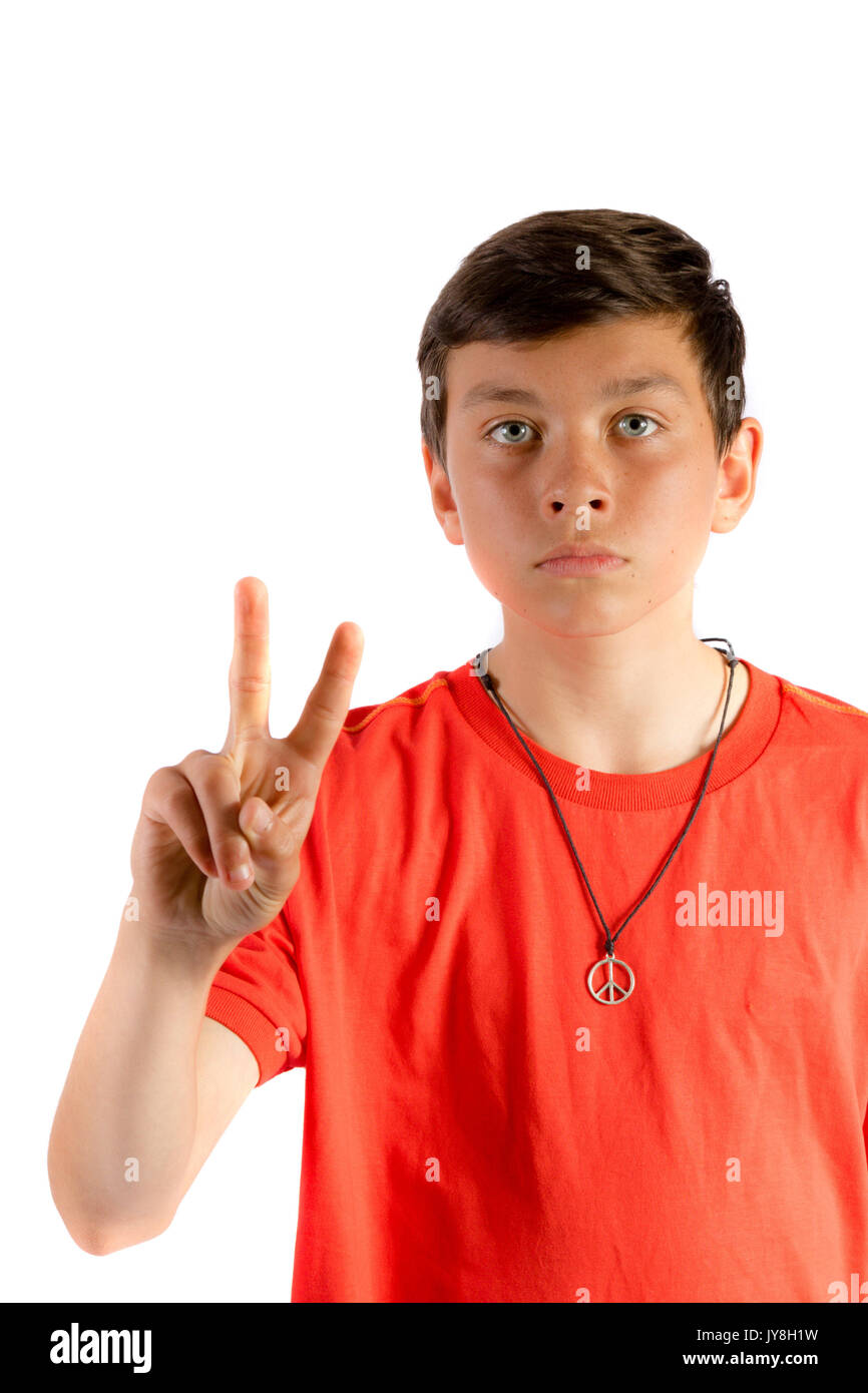 Giving peace sign hi-res stock photography and images - Alamy