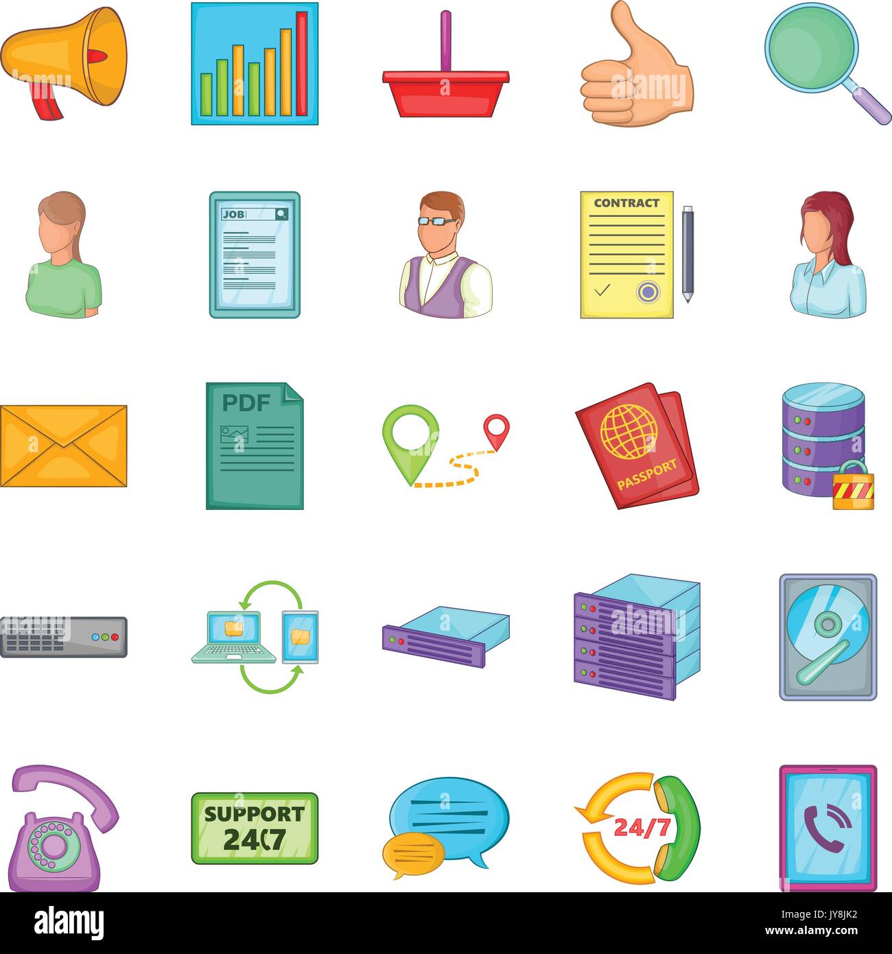 Voice icons set, cartoon style Stock Vector Image & Art - Alamy
