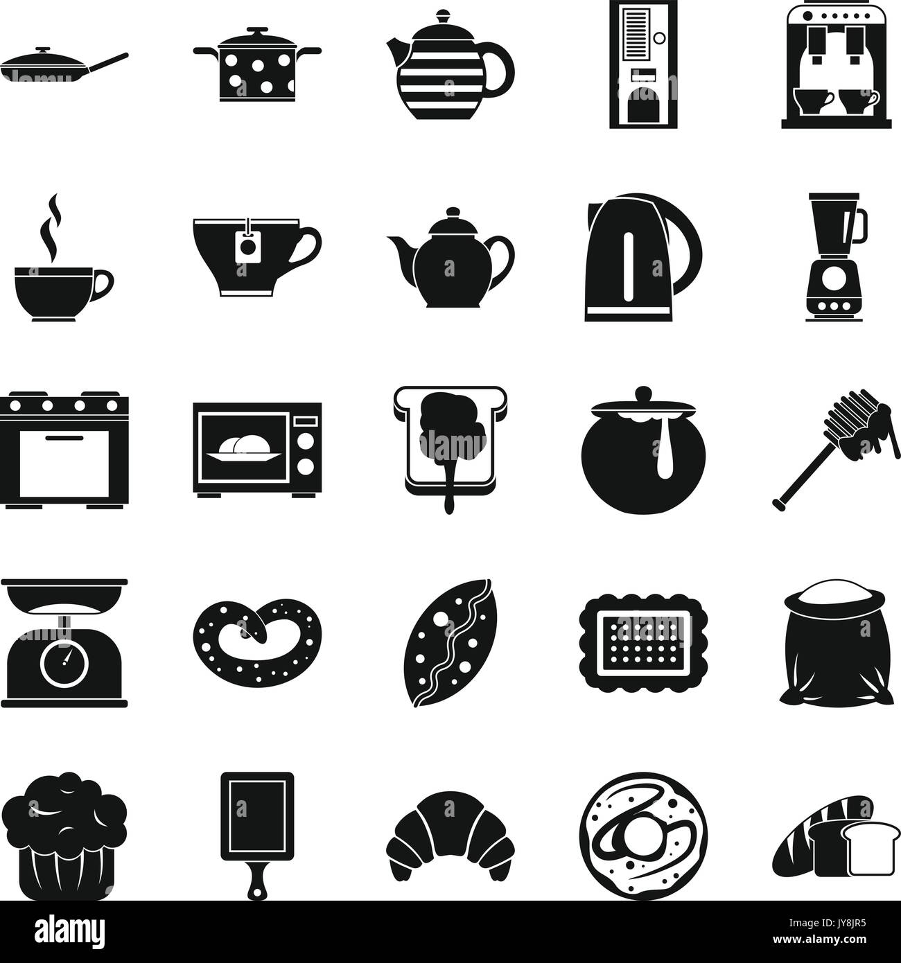 Prepare a meal icons set, simple style Stock Vector Image & Art - Alamy