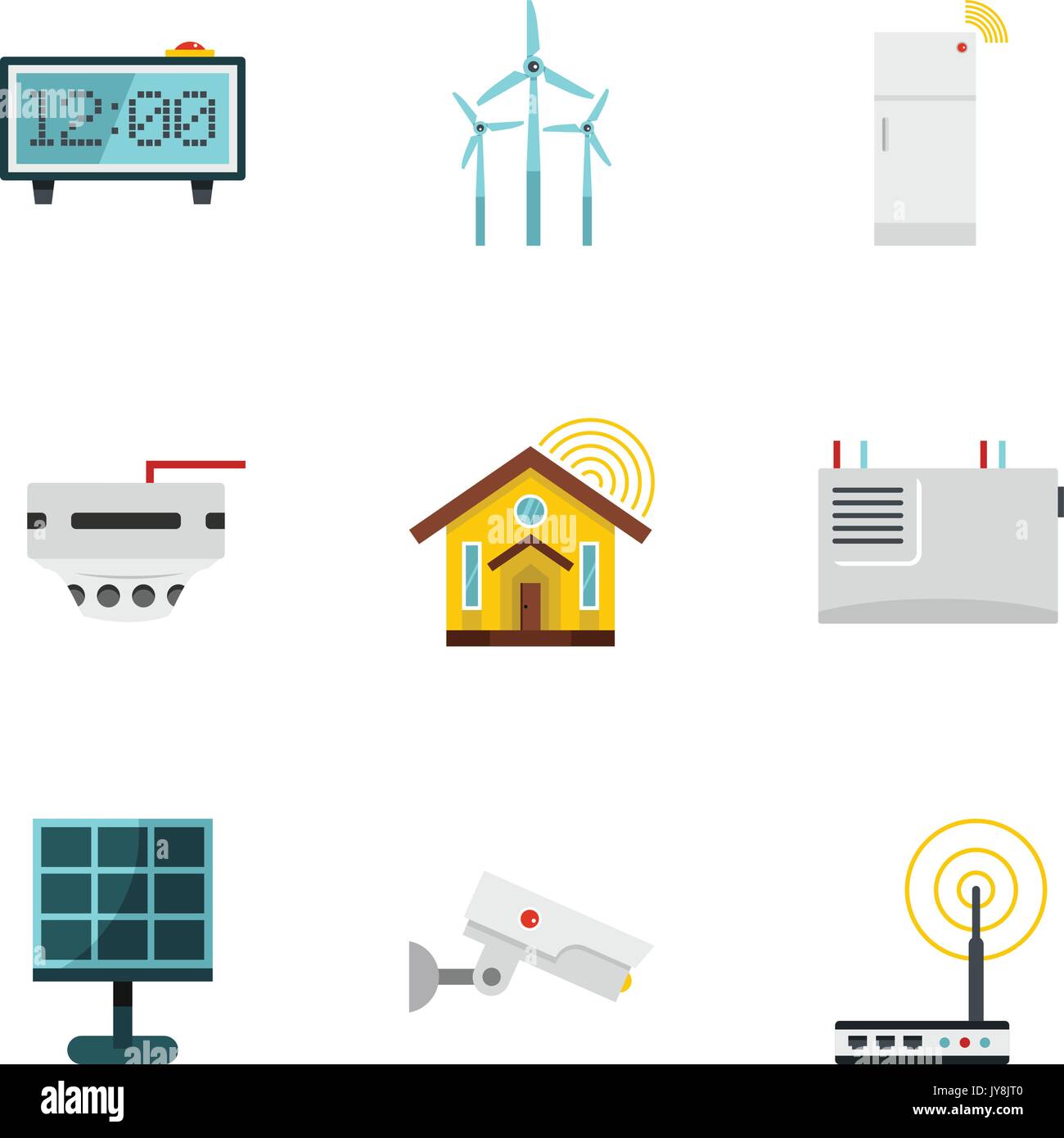 Smart home devices icon set, flat style Stock Vector Image & Art - Alamy