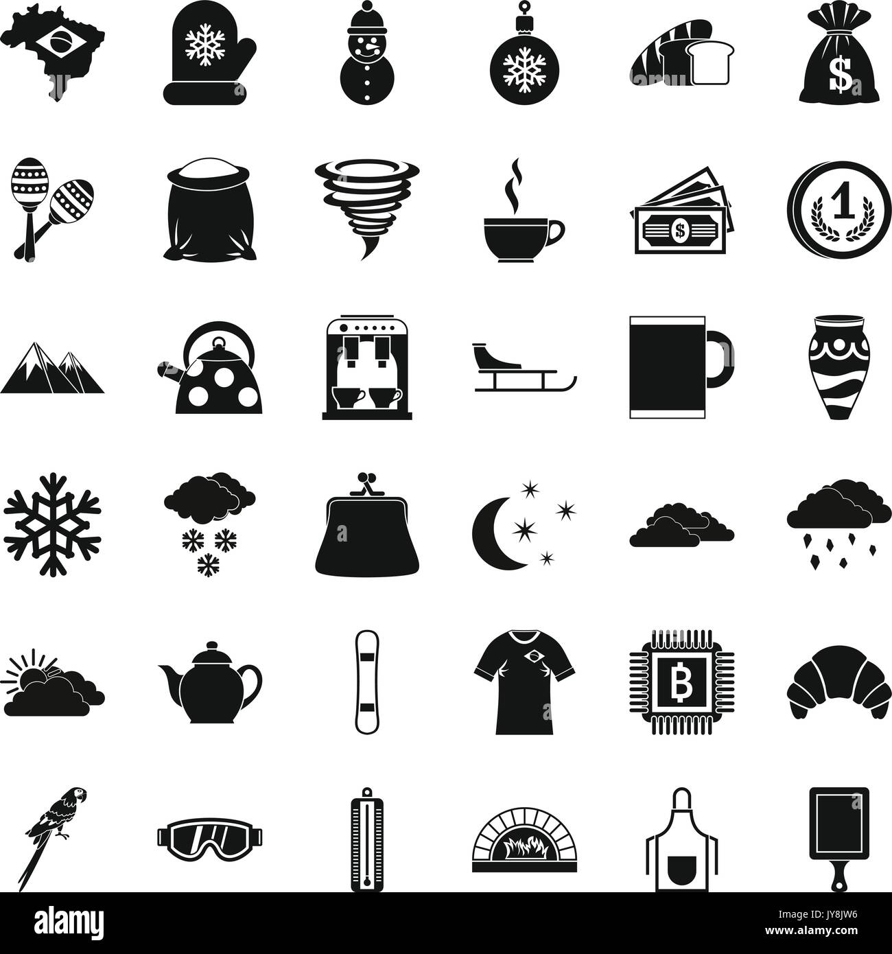 Cup of coffee icons set, simple style Stock Vector Image & Art - Alamy