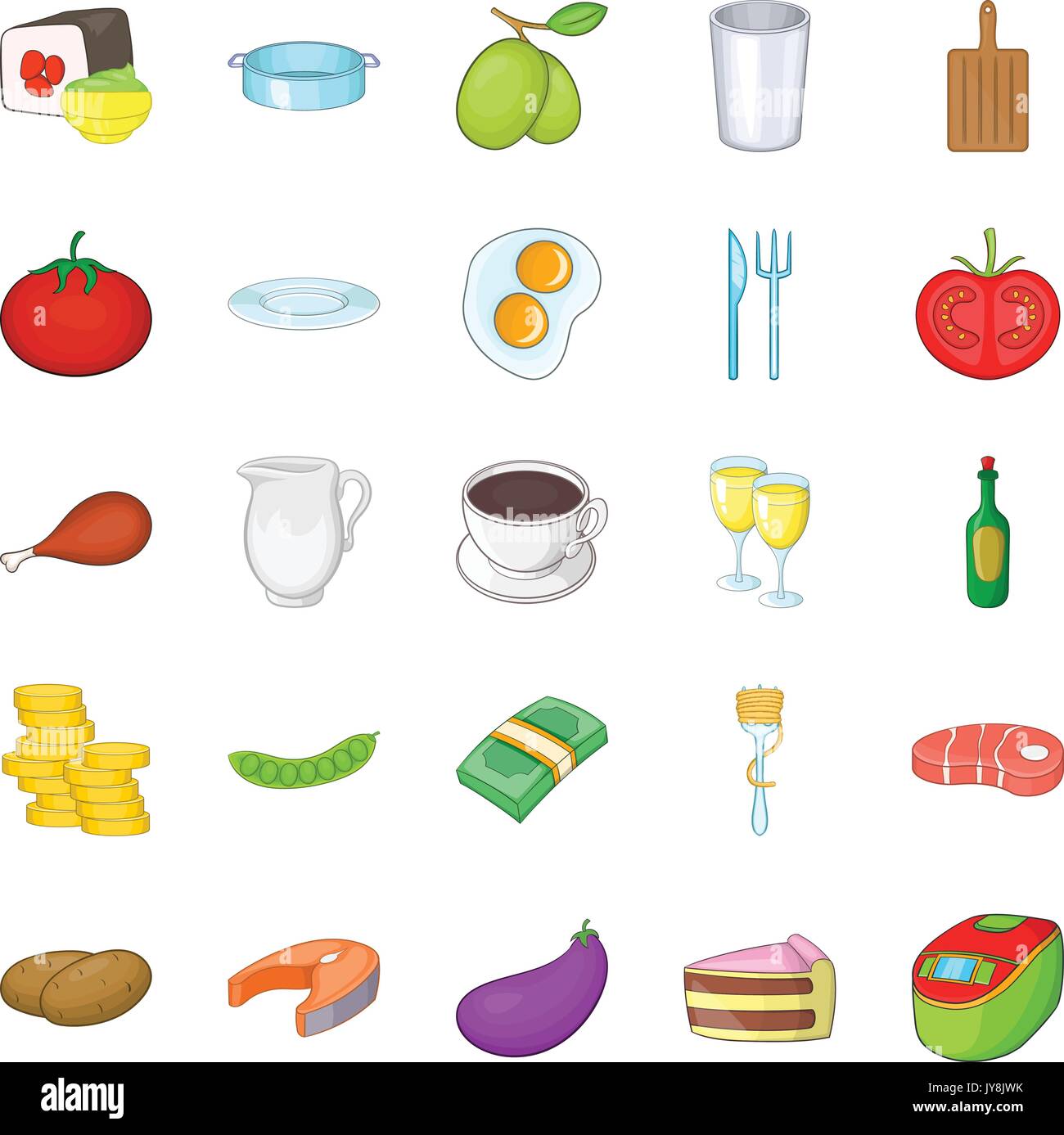 Mess icons set, cartoon style Stock Vector Image & Art - Alamy