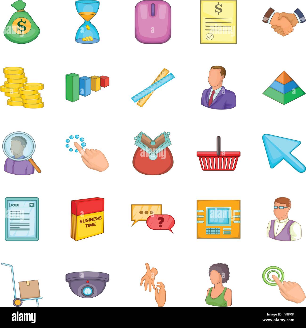 Corporation icons set, cartoon style Stock Vector Image & Art - Alamy