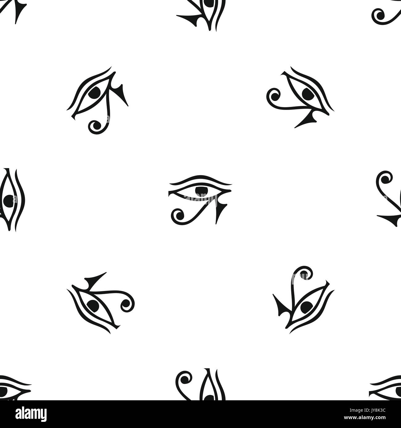 Eye of Horus Egypt Deity pattern seamless black Stock Vector Image ...