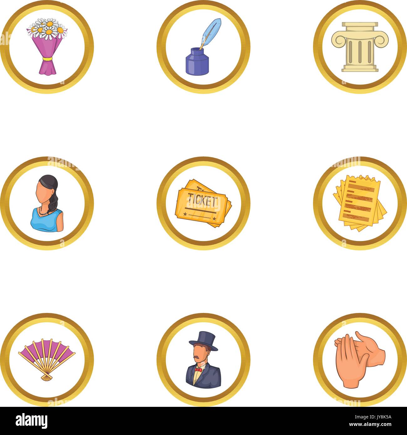 Opera icons set, cartoon style Stock Vector Image & Art - Alamy