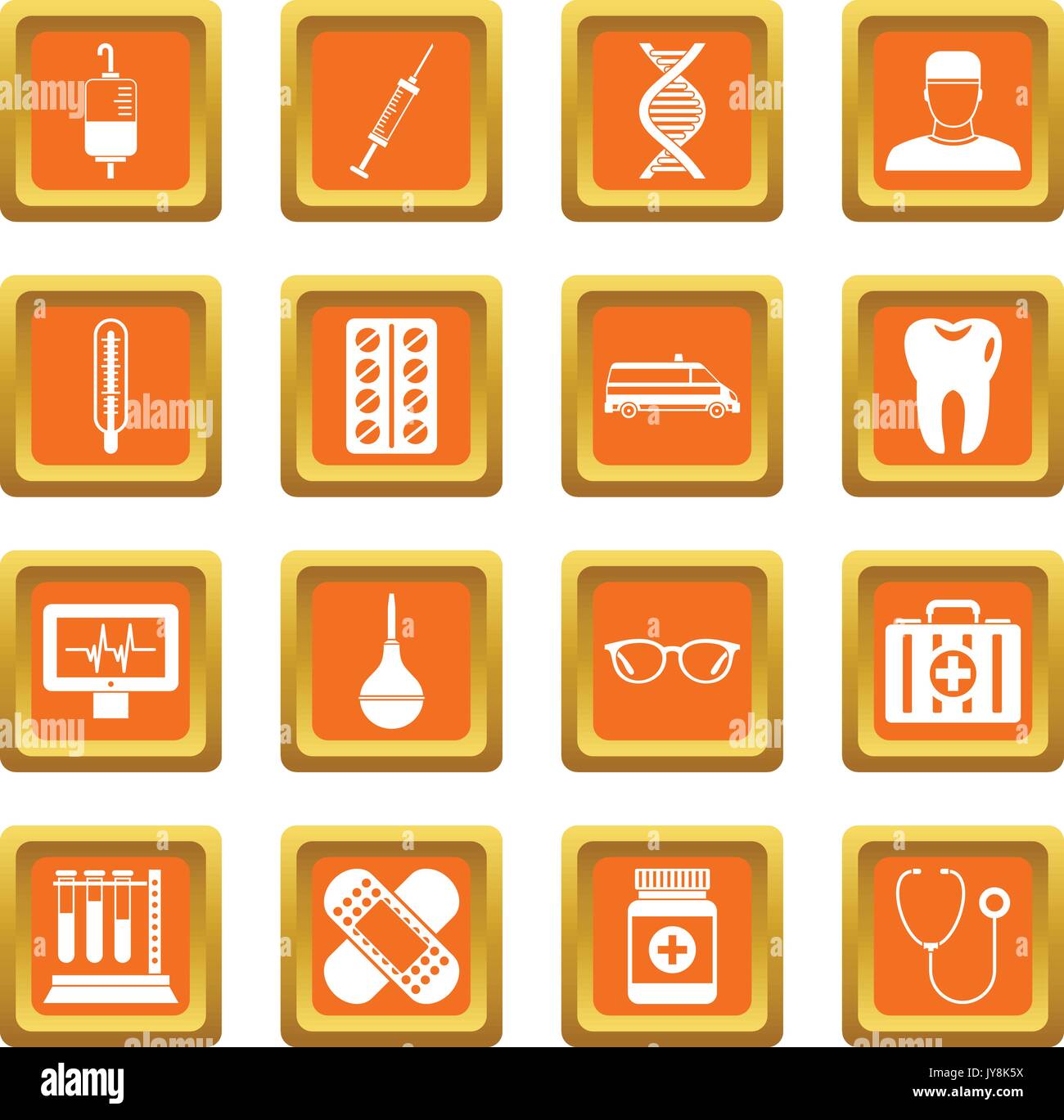 Orange plaster Stock Vector Images - Alamy