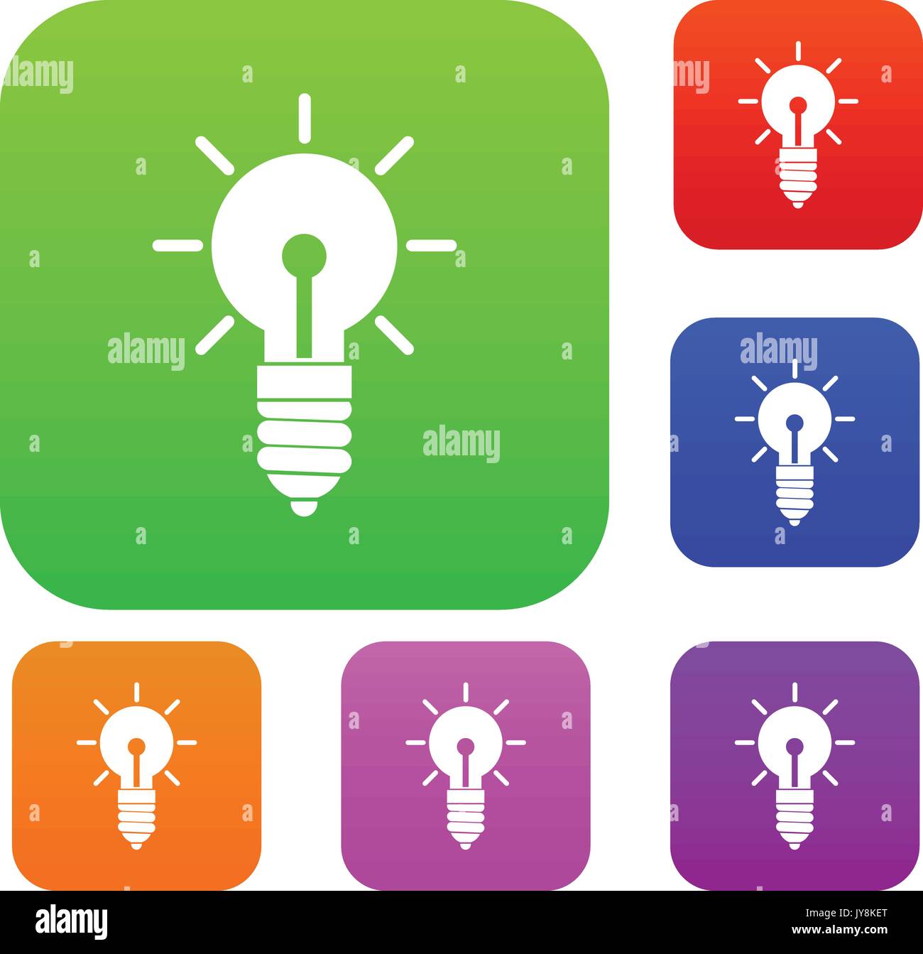 Light bulb idea set collection Stock Vector Image & Art - Alamy