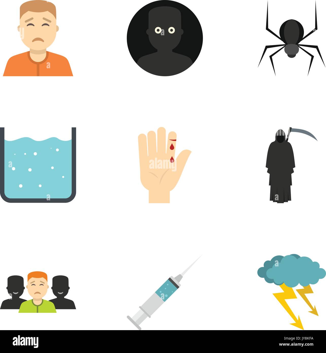 Spider phobias Stock Vector Images - Alamy