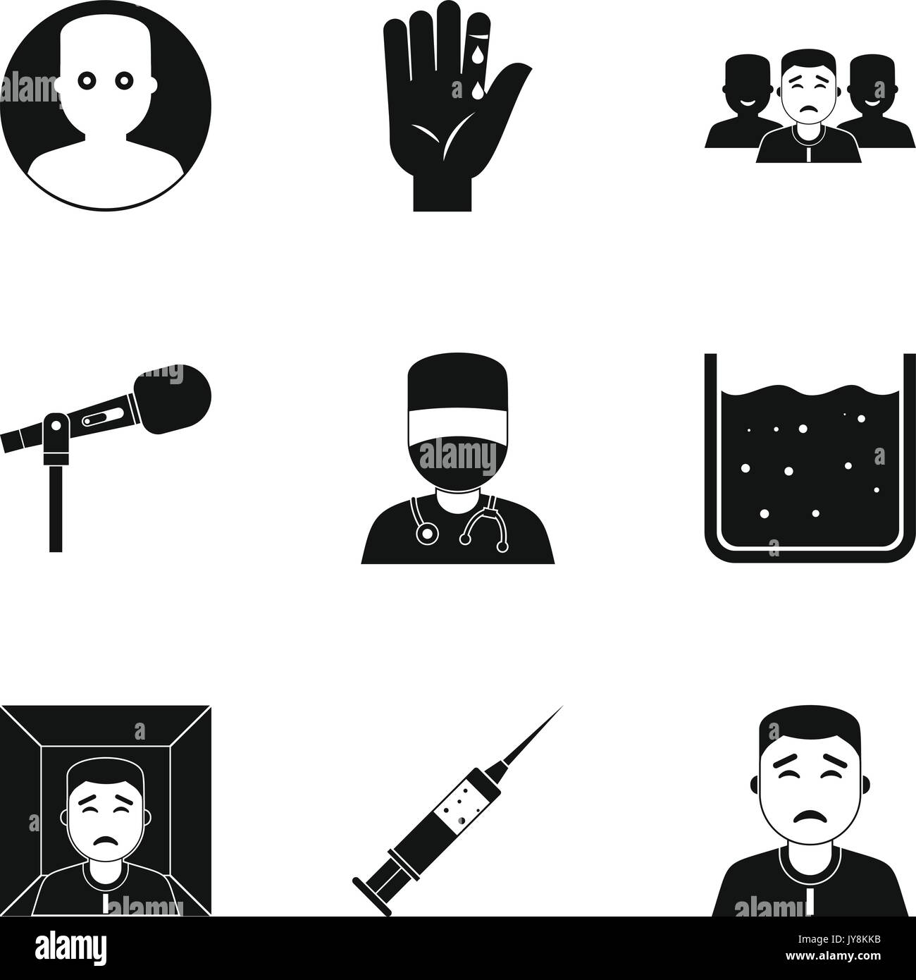 Fear icon set, simple style Stock Vector Image & Art - Alamy