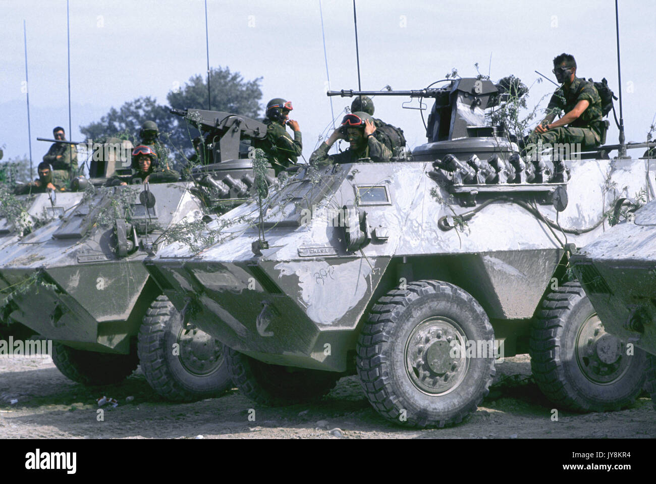 Spanish navy infantry during NATO exercises at CapoTeulada (Sardinia ...
