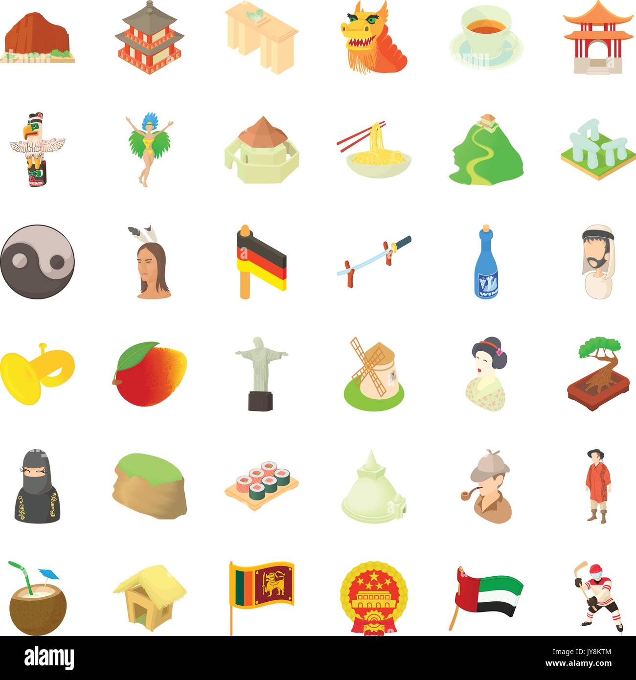 Europe culture icons set, cartoon style Stock Vector Image & Art - Alamy