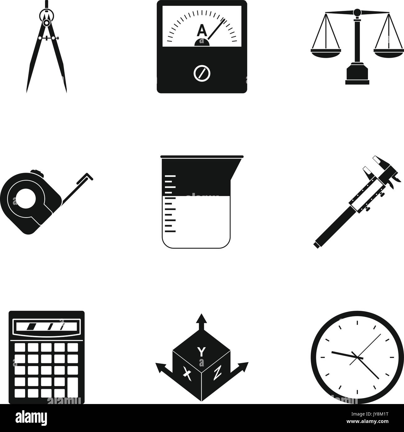 Measure tools icon set, simple style Stock Vector Image & Art - Alamy