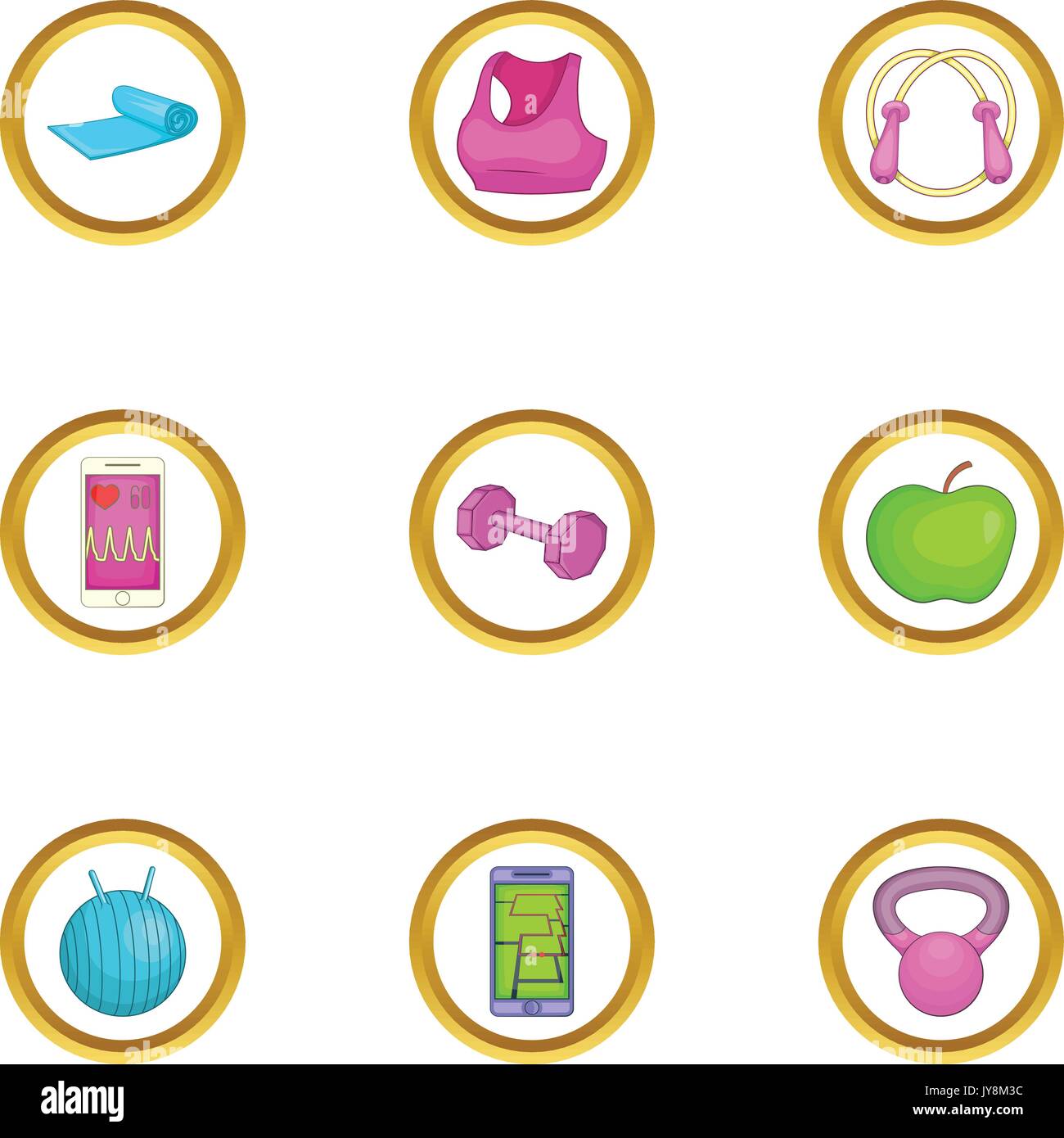 Activity icons set, cartoon style Stock Vector Image & Art - Alamy