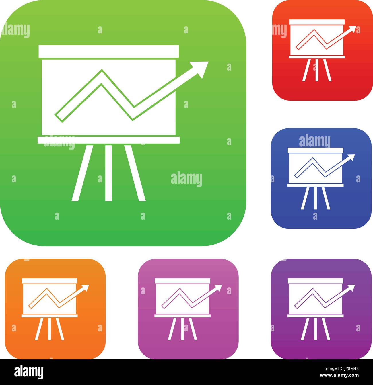 Flip chart with statistics set collection Stock Vector Image & Art - Alamy