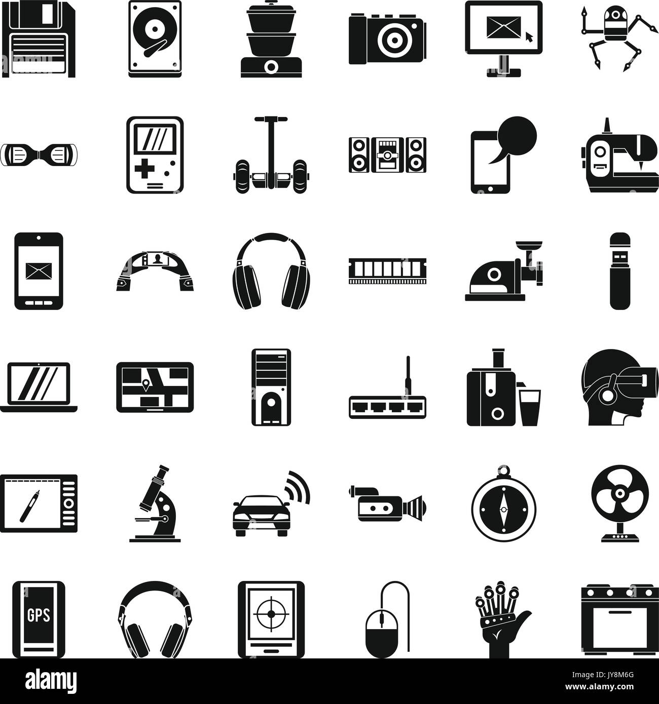 Modern device icons set, simple style Stock Vector Image & Art - Alamy