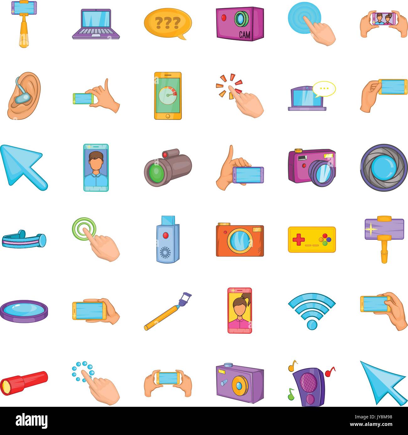 Working device icons set, cartoon style Stock Vector Image & Art - Alamy