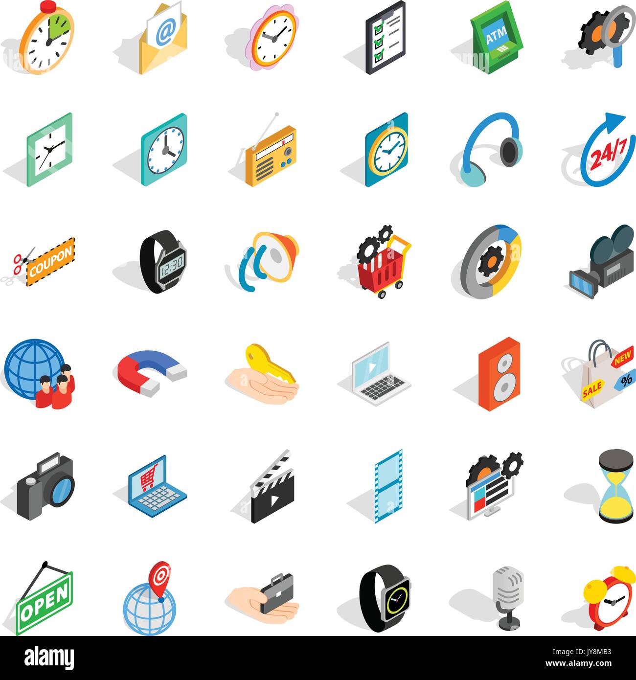 Modern device icons set, isometric style Stock Vector Image & Art - Alamy